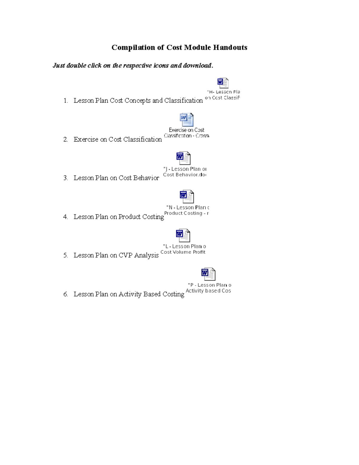 Compilation of Cost Module Handoutsv 4 - Cost accounting - Compilation ...