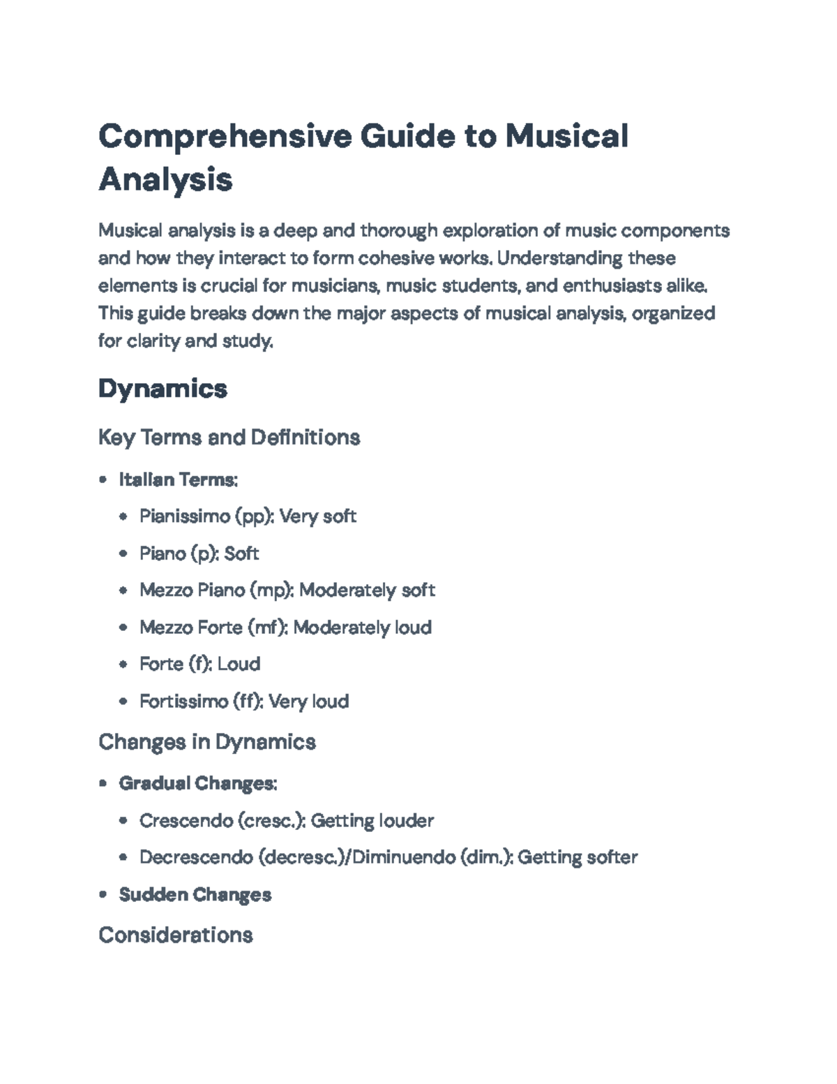 Comprehensive Guide to Musical Analysis: Essential Concepts and ...