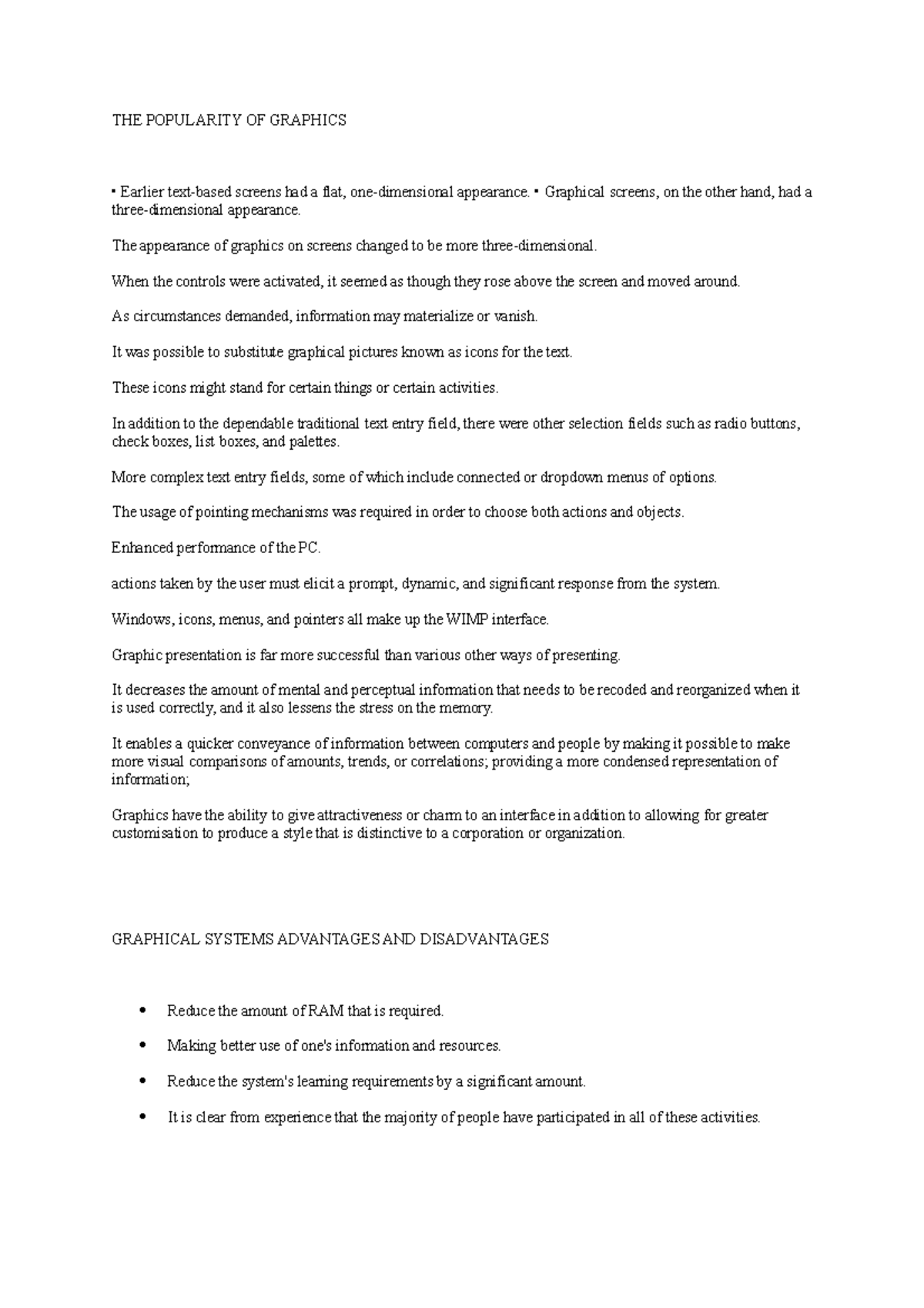 Graphics: Advantages and Disadvantages of Their Popularity in ...