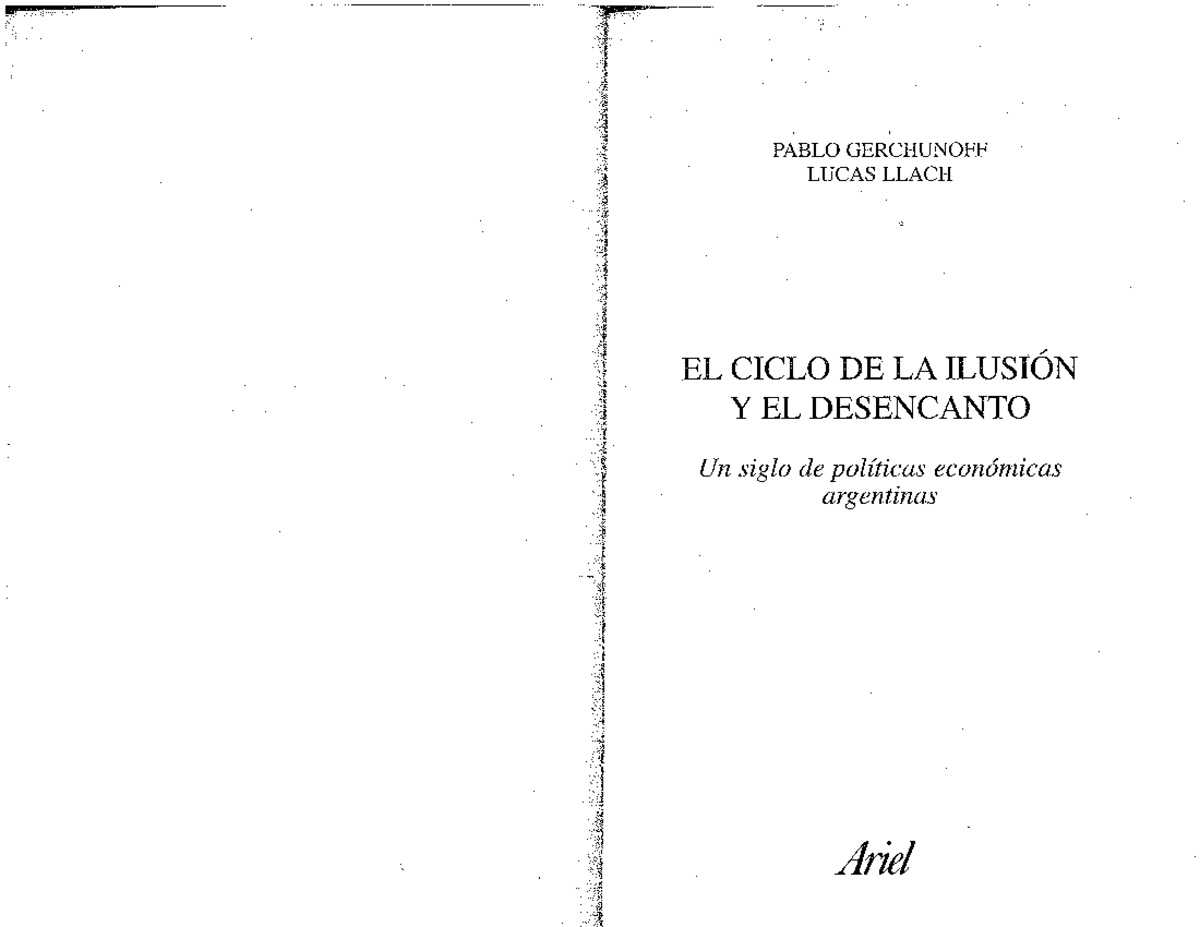 PABLO GERCHUNOFF Y LUCAS LLACH: CAPÍTULO I - EL PROGRESO EN LA ECONOMÍA ...