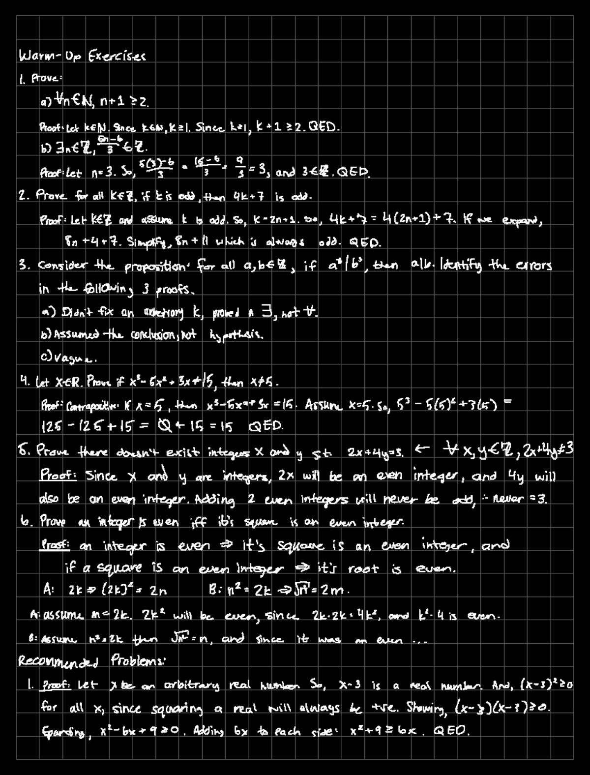 Python CH3: Warm-up Exercises and Proofs Study Guide - Studocu