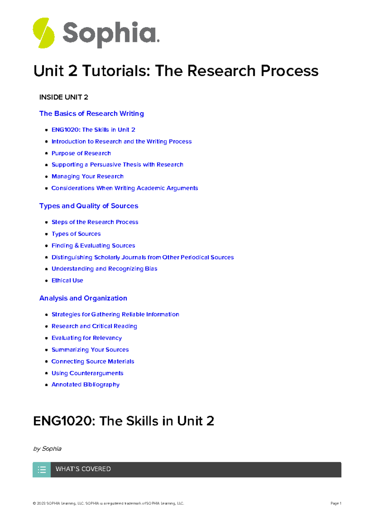 Unit 2 tutorials the research process - Unit 2 Tutorials: The Research Process INSIDE UNIT 2 The ...