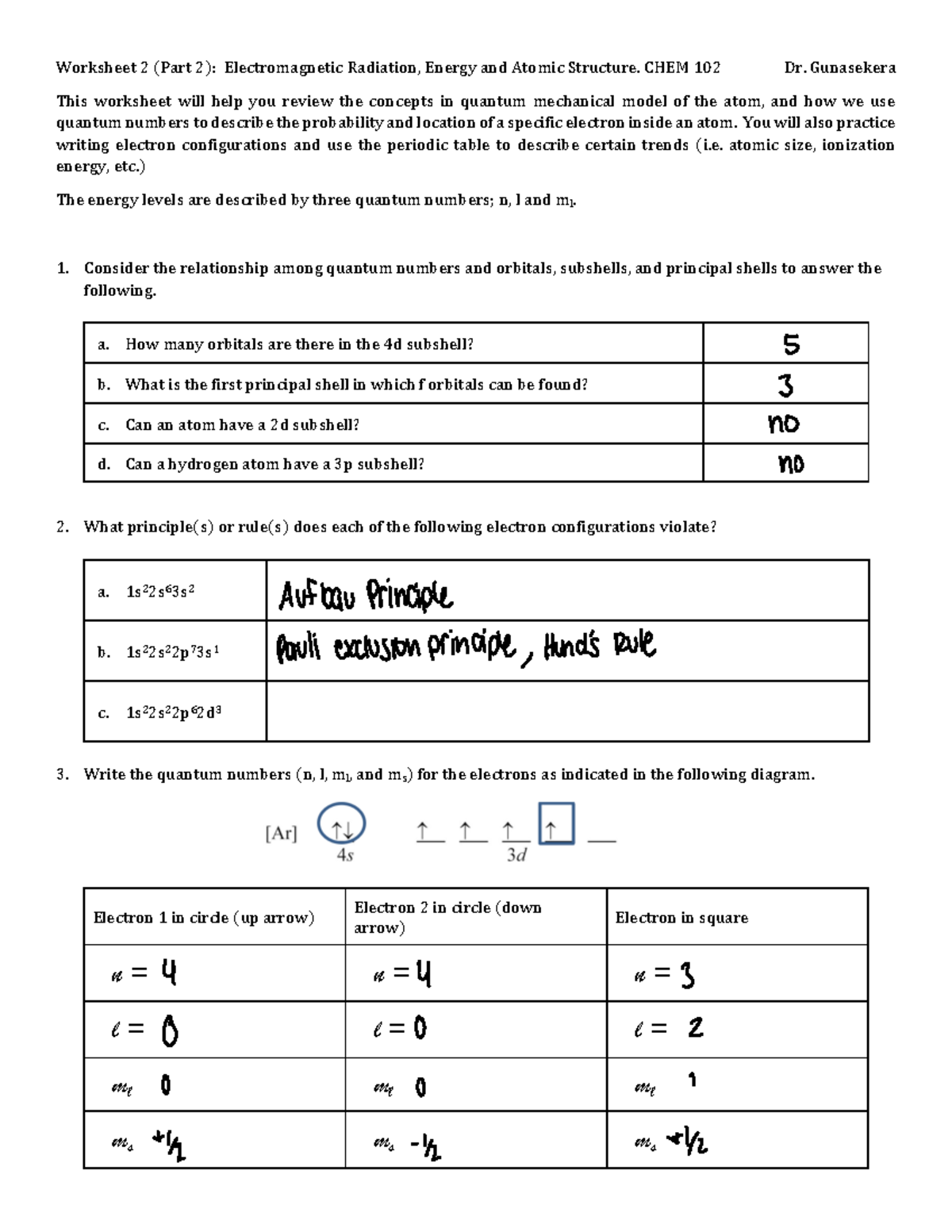 02+WS02+Part+2+Quantum+Numbers+Orbitals+Electron+Configurations+Aufbau ...