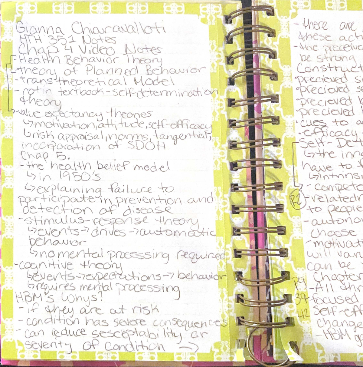 HTH 351 Lecture Notes: Health Behavior Theories - Studocu