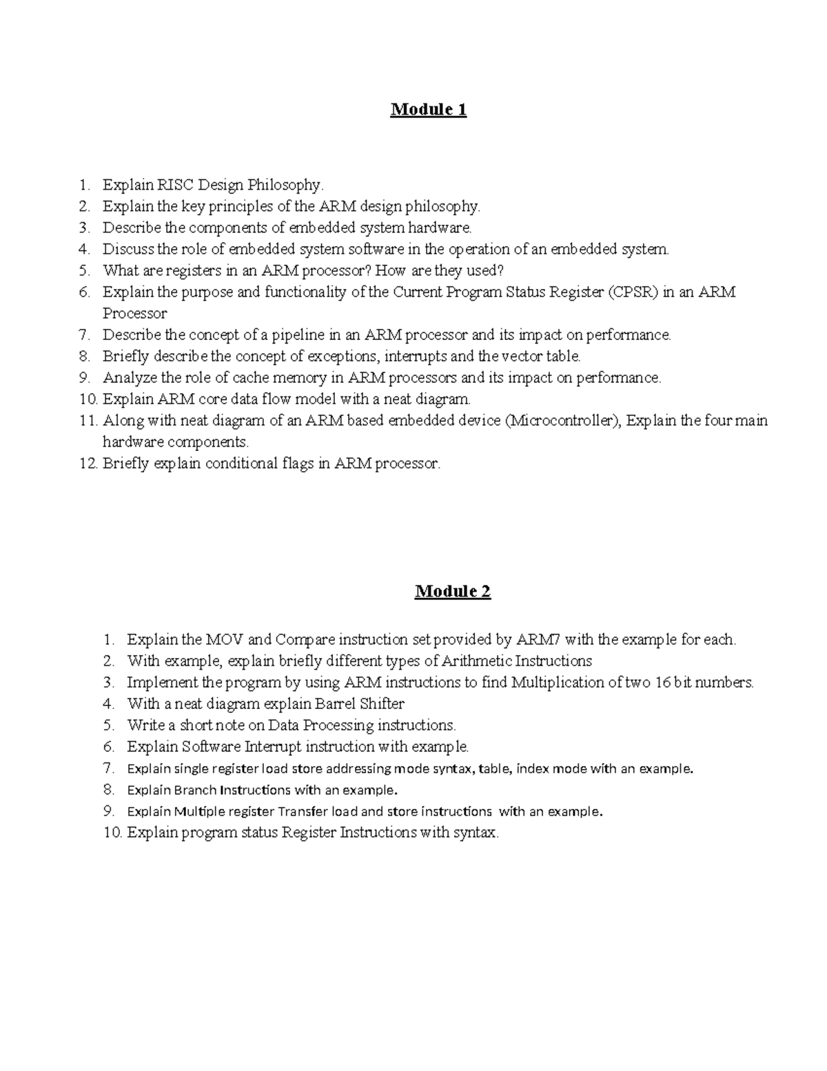 ARM 7 - Comprehensive Study Notes for Embedded Systems and Architecture ...