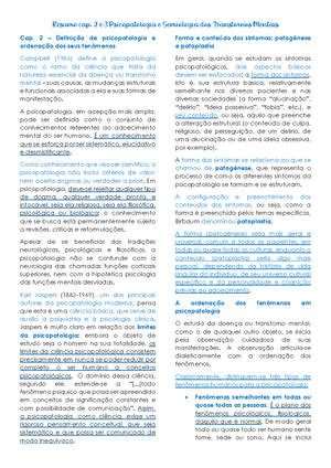 Resumo DSM - Transtorno Depressivo Maior e Persistente - Studocu