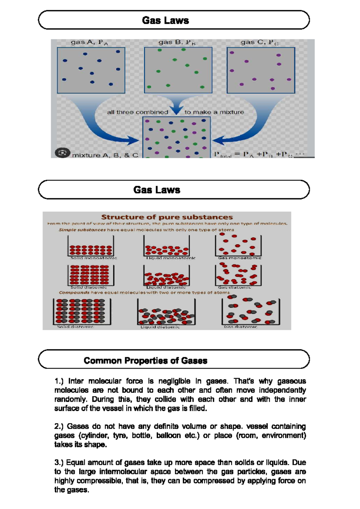 Gas Laws: Properties, Behavior, and Ideal Gas Law Analysis - Studocu