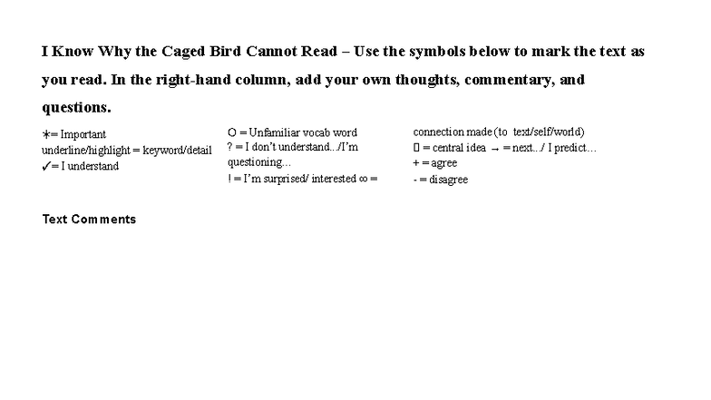 I Know Why the Caged Bird Cannot Read: Analyzing Prose's Arguments ...