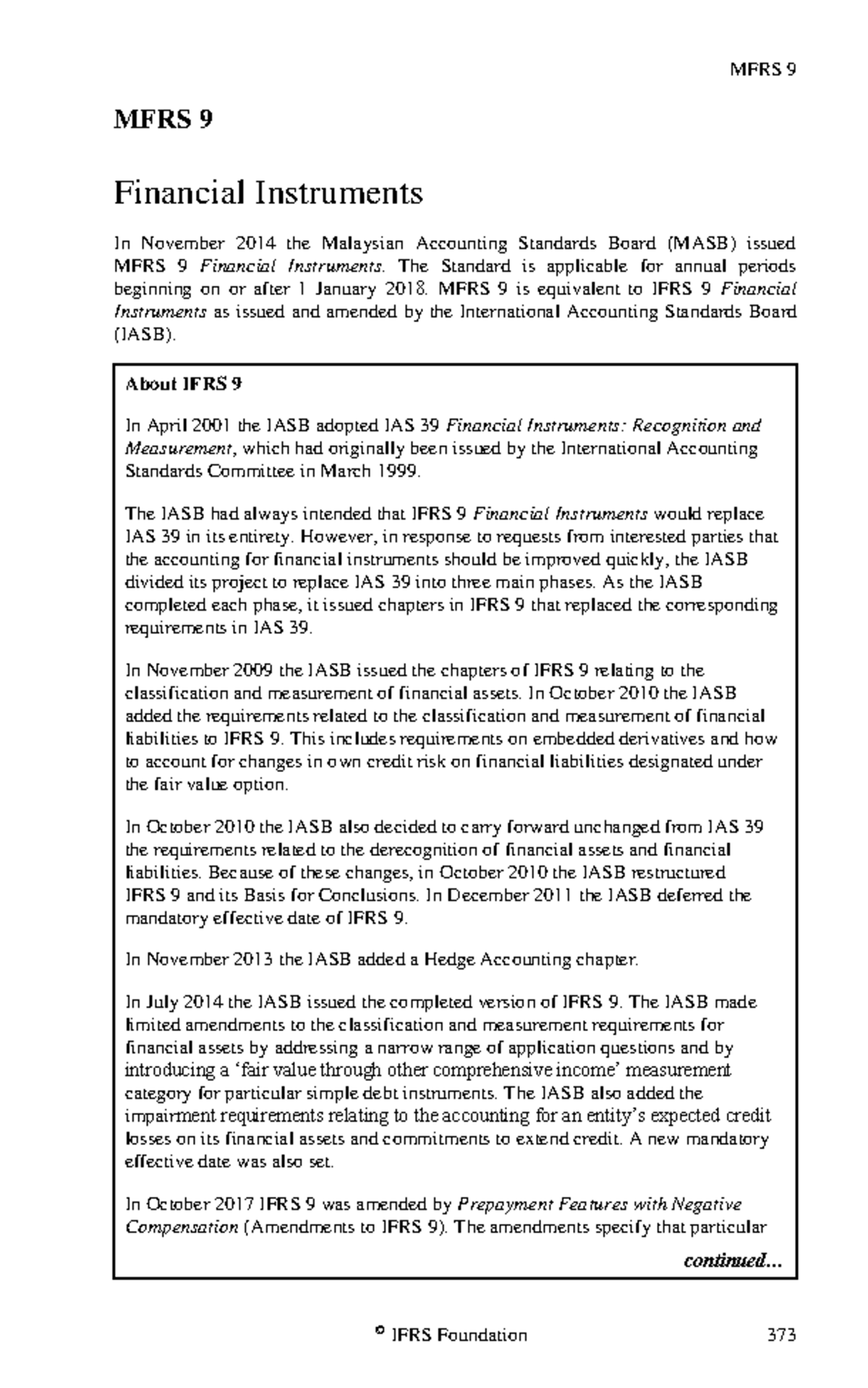 MFRS 9 - Comprehensive Overview of Financial Instruments Standards ...