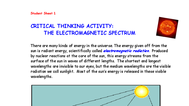 CTA EMS - cfkkkkkkkk - CRITICAL THINKING ACTIVITY: THE ELECTROMAGNETIC ...