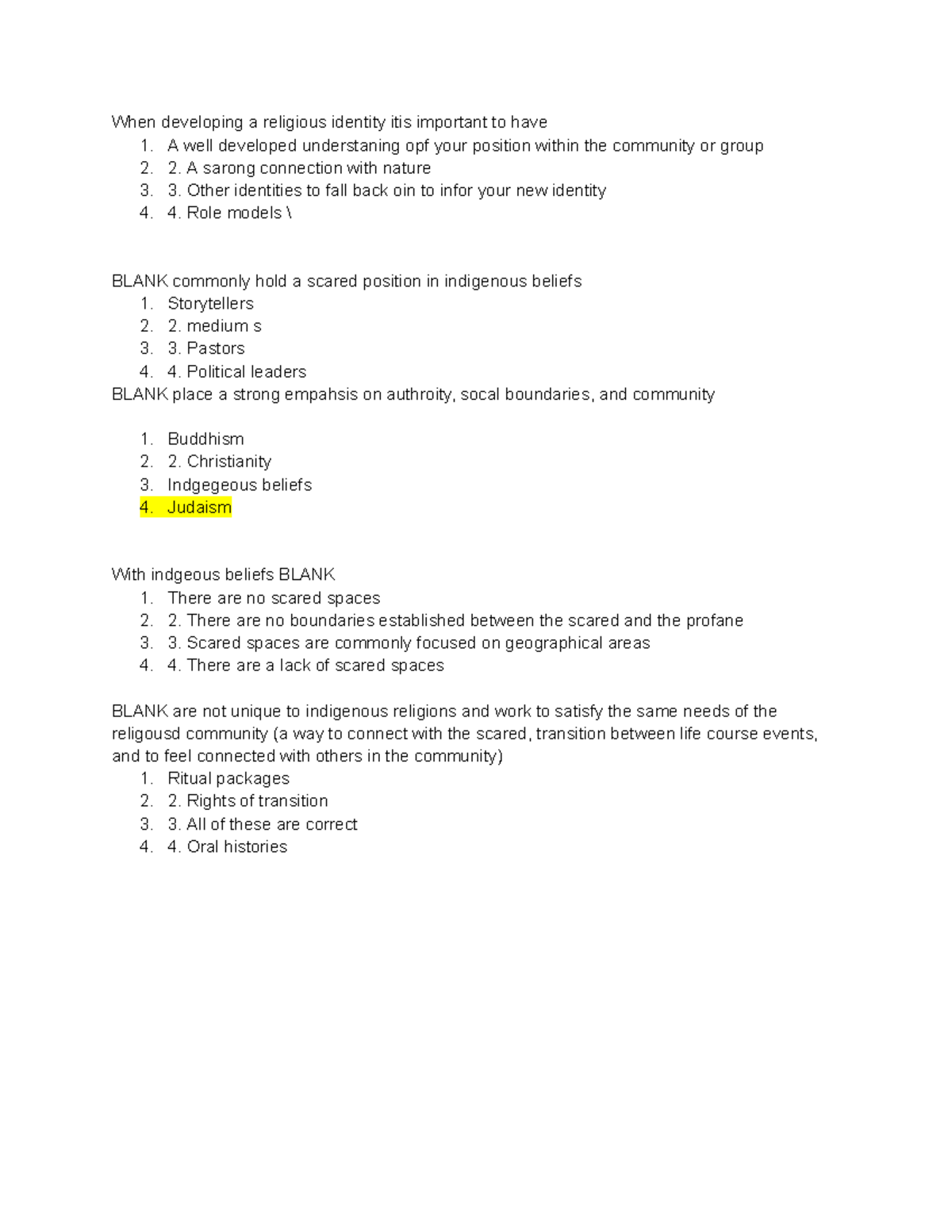 Religion Answers: Understanding Identity, Community, and Beliefs - Studocu