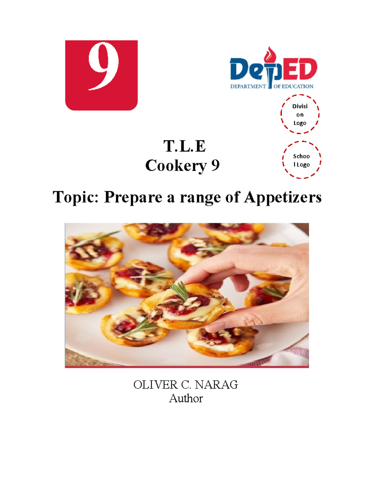 T.L.E 9: Cookery - Preparing Delicious Appetizers for Every Occasion ...