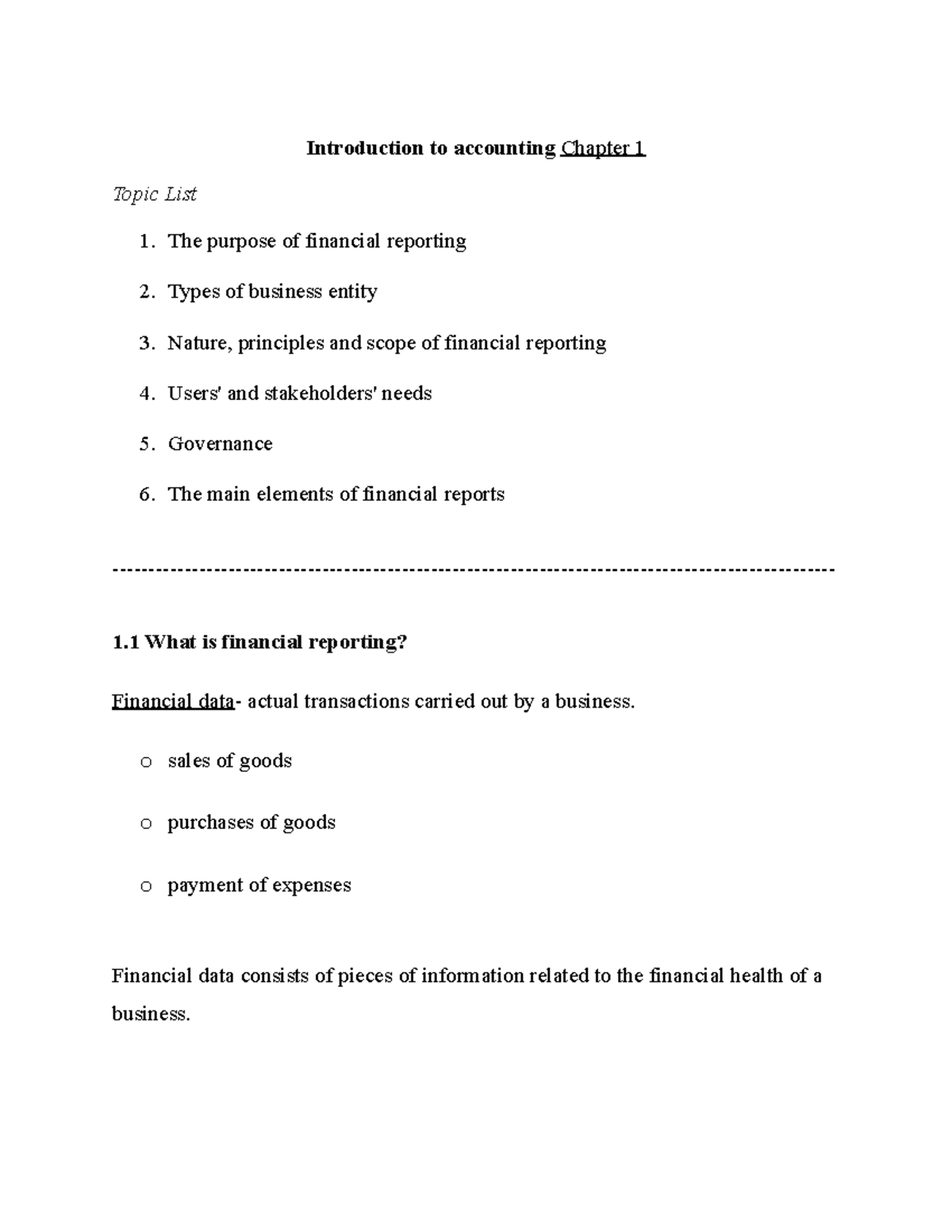 Acca Fa Chapter 1 Copy Ad Asdas Ad Introduction To Accounting