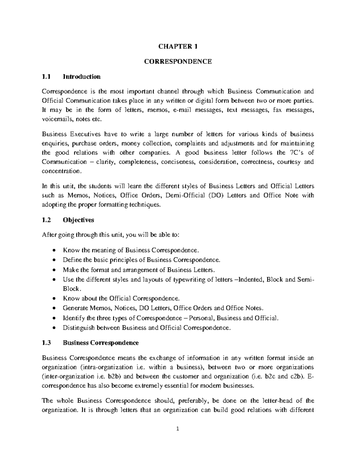 817-Business Correspondence Styles & Official Letters - Class XII - Studocu