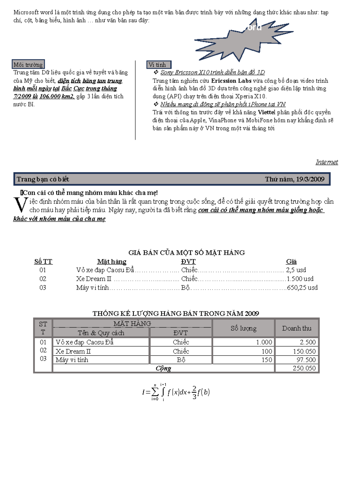 Thực Hành Tin Học: Microsoft Word BT1 - Studocu