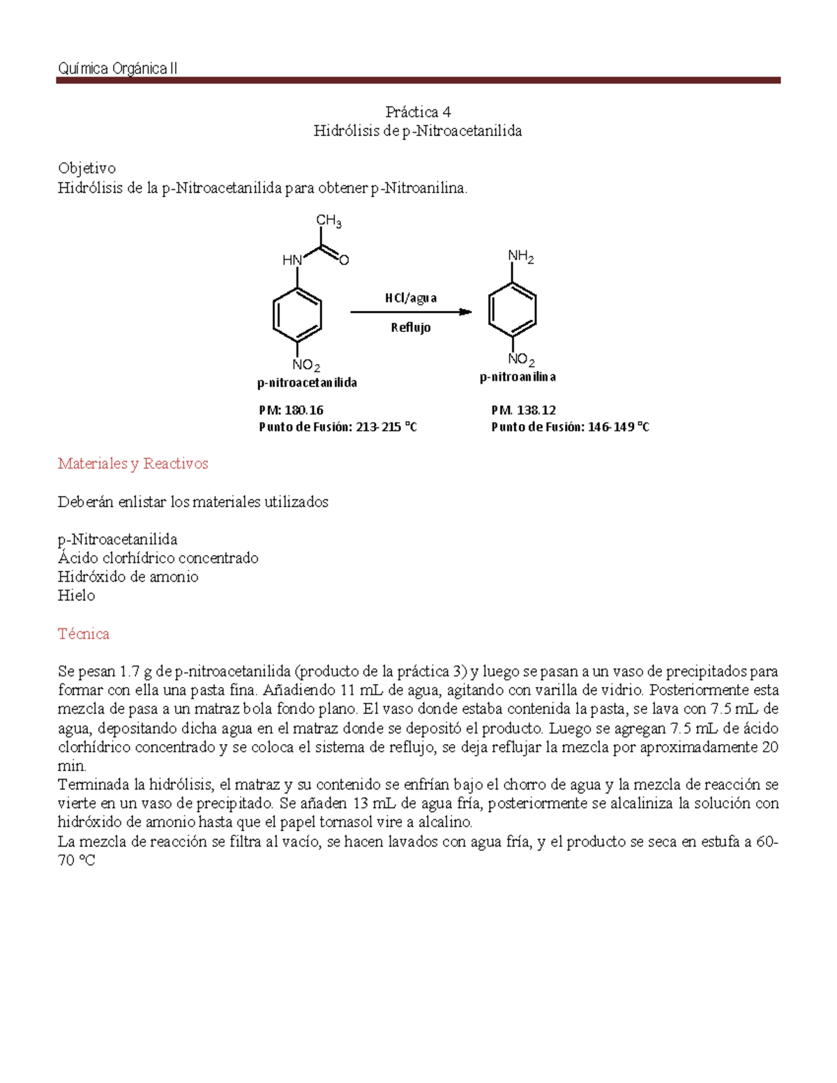Manual de Orgánica practica 4 hidrolisis - Warning: TT: undefined function: 32 Warning: TT ...