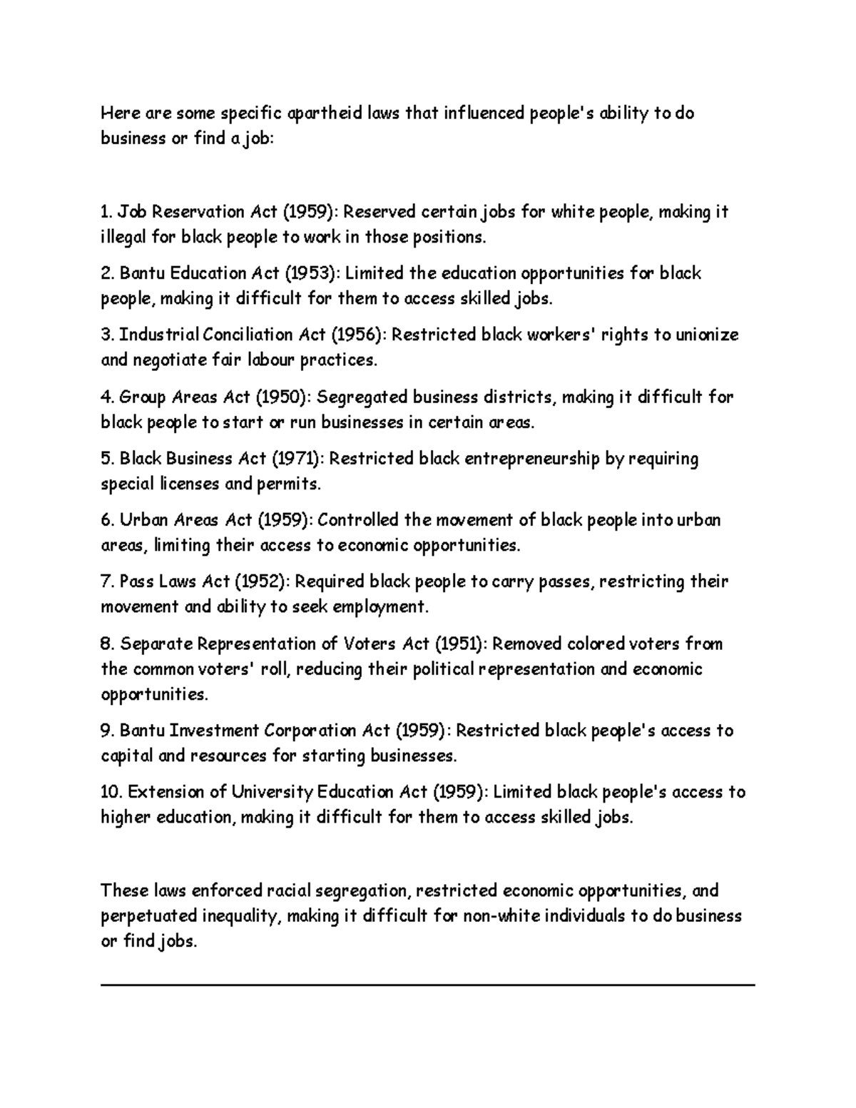 SS Gr9 Apartheid Laws - Impact on Business & Employment Opportunities ...