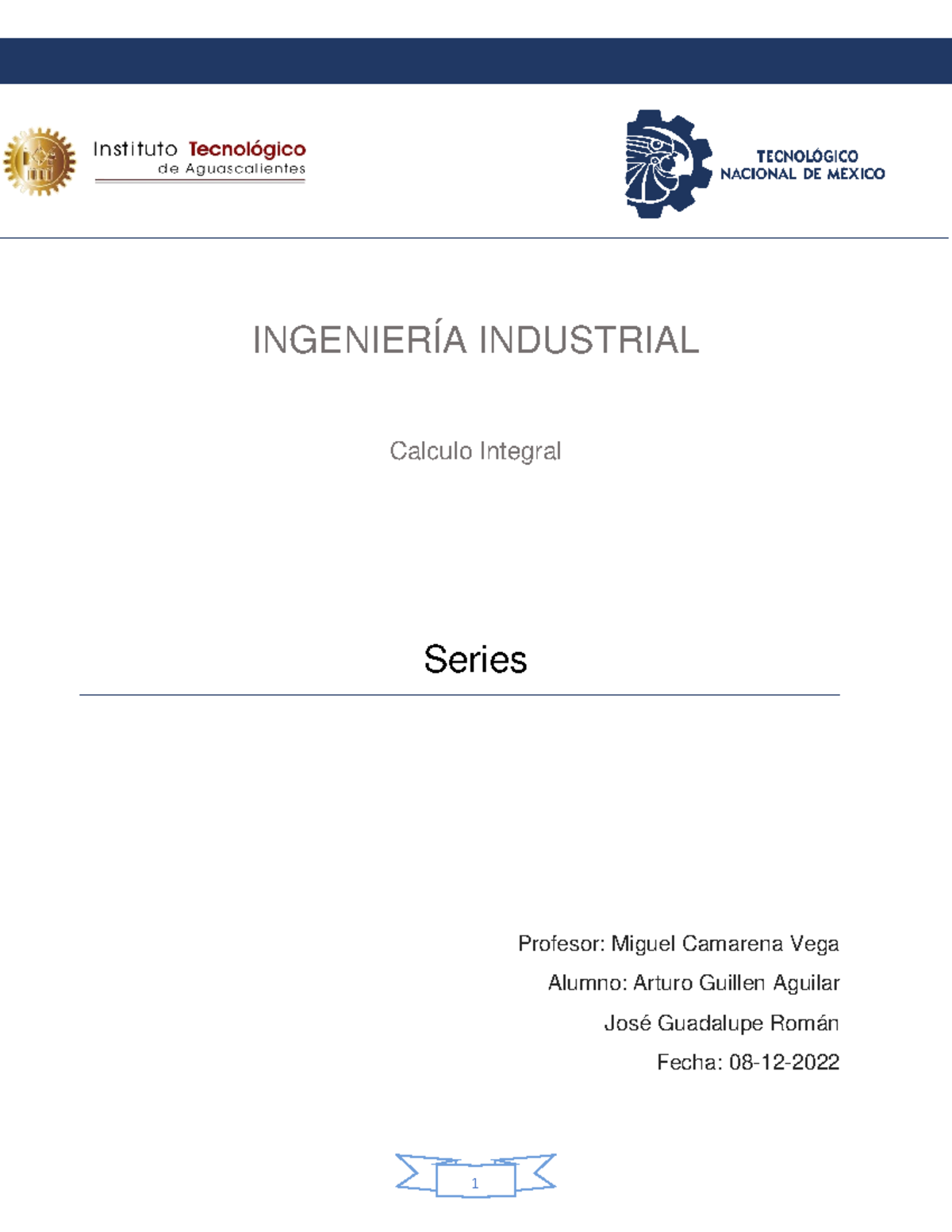 Series Finitas e Infinitas en Cálculo Integral - INDI 2023 - Studocu