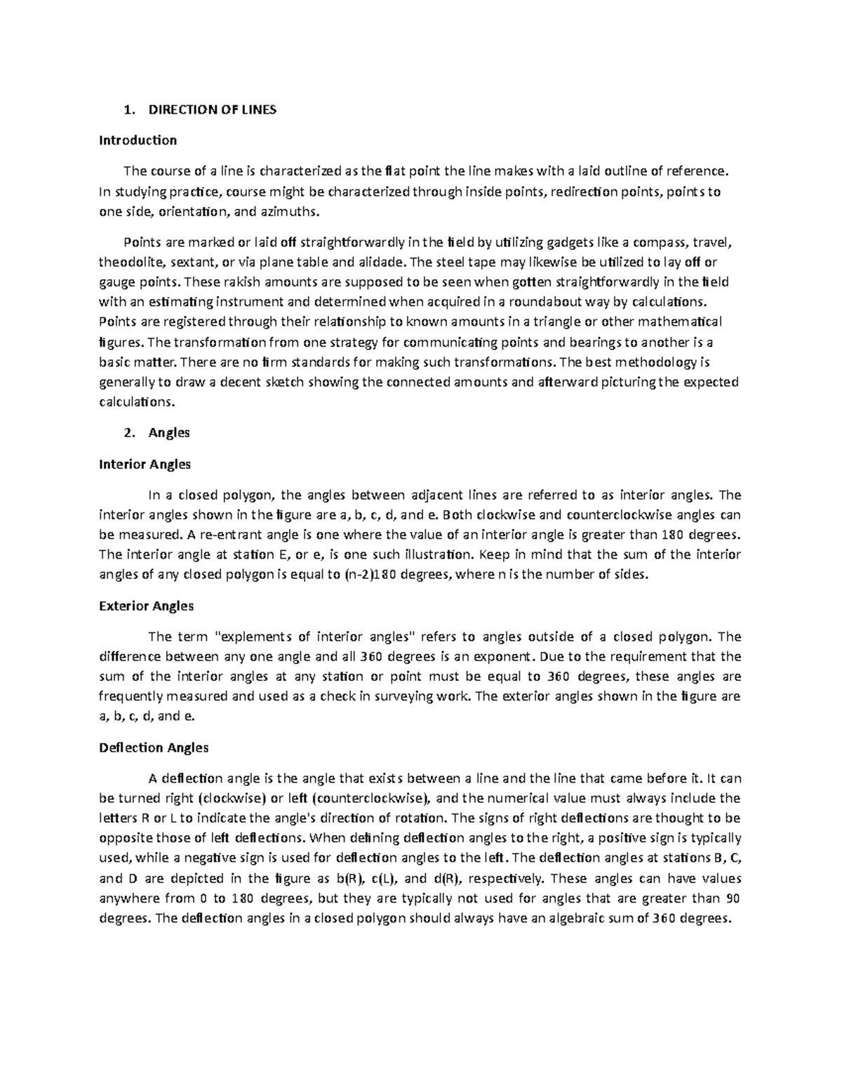 Understanding Angles, Bearings, and Azimuths in Surveying Techniques ...