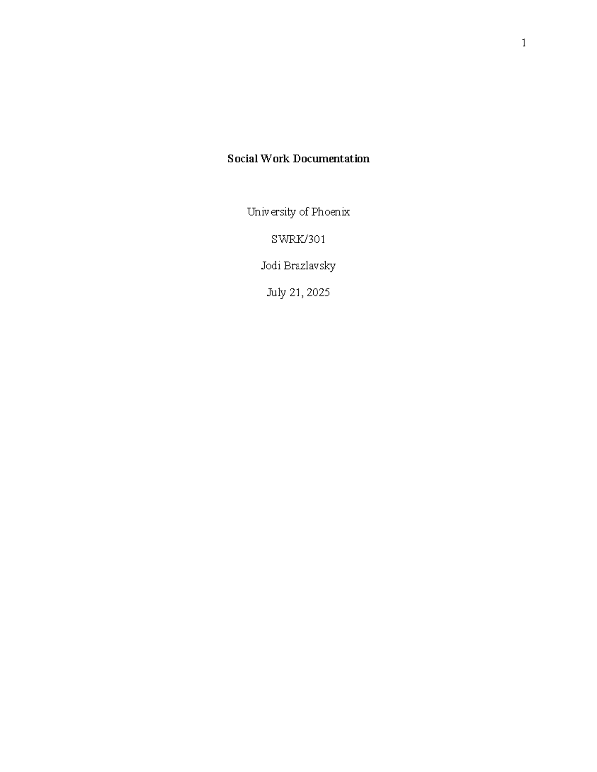 SWRK301 Week 3 - Effective Social Work Documentation Techniques - Studocu