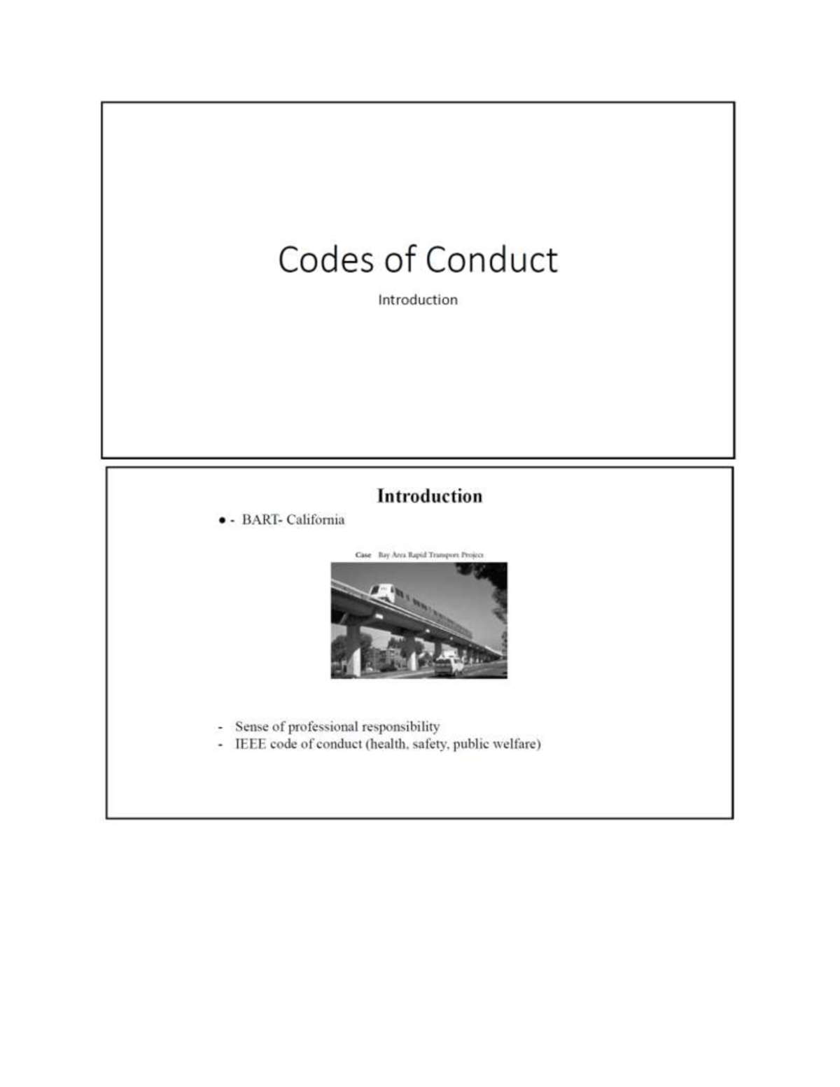 Codes of Conduct: Professional Responsibility in Engineering (Ch 2 ...