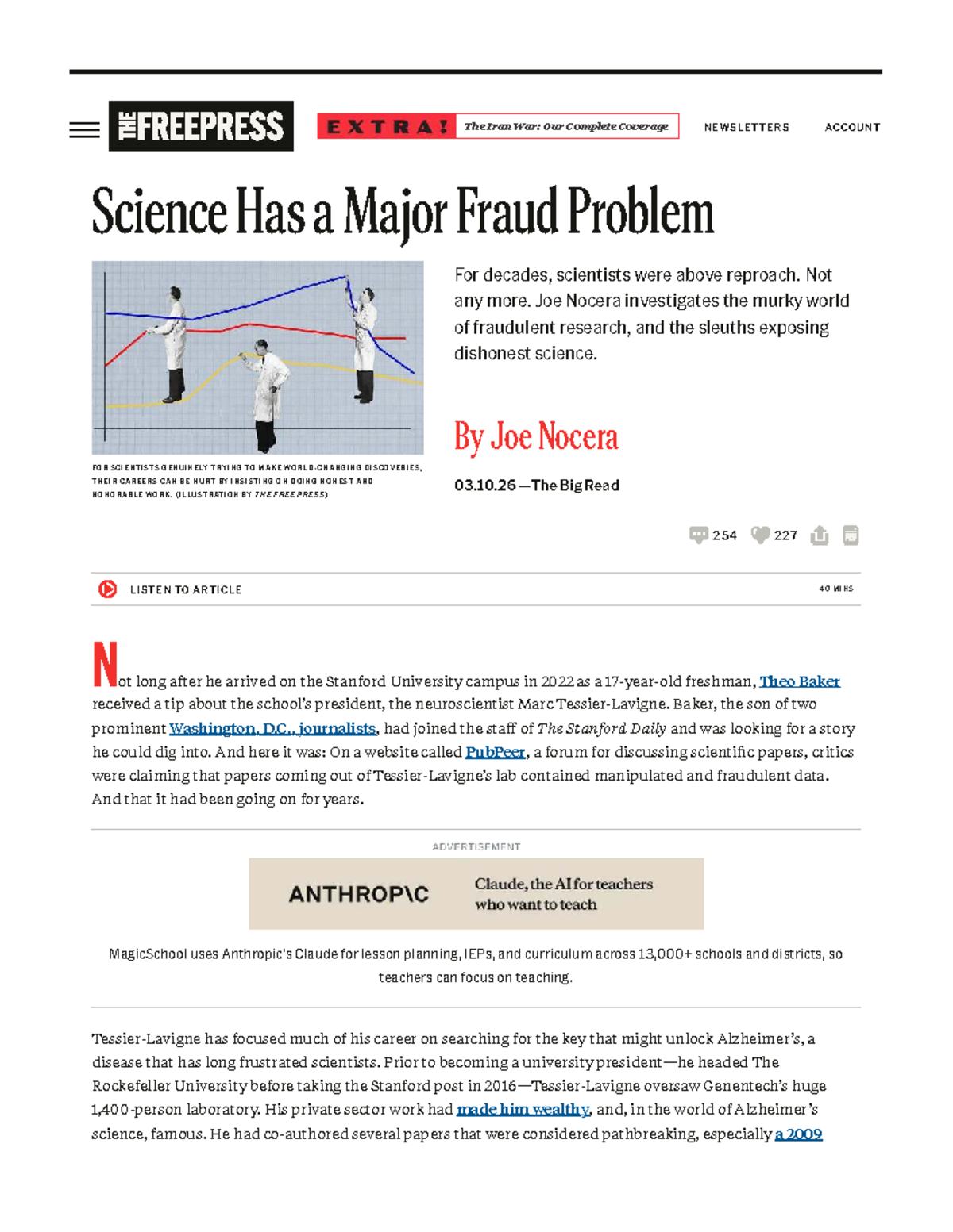 Science Has a Major Fraud Problem: Investigating Dishonest Research ...