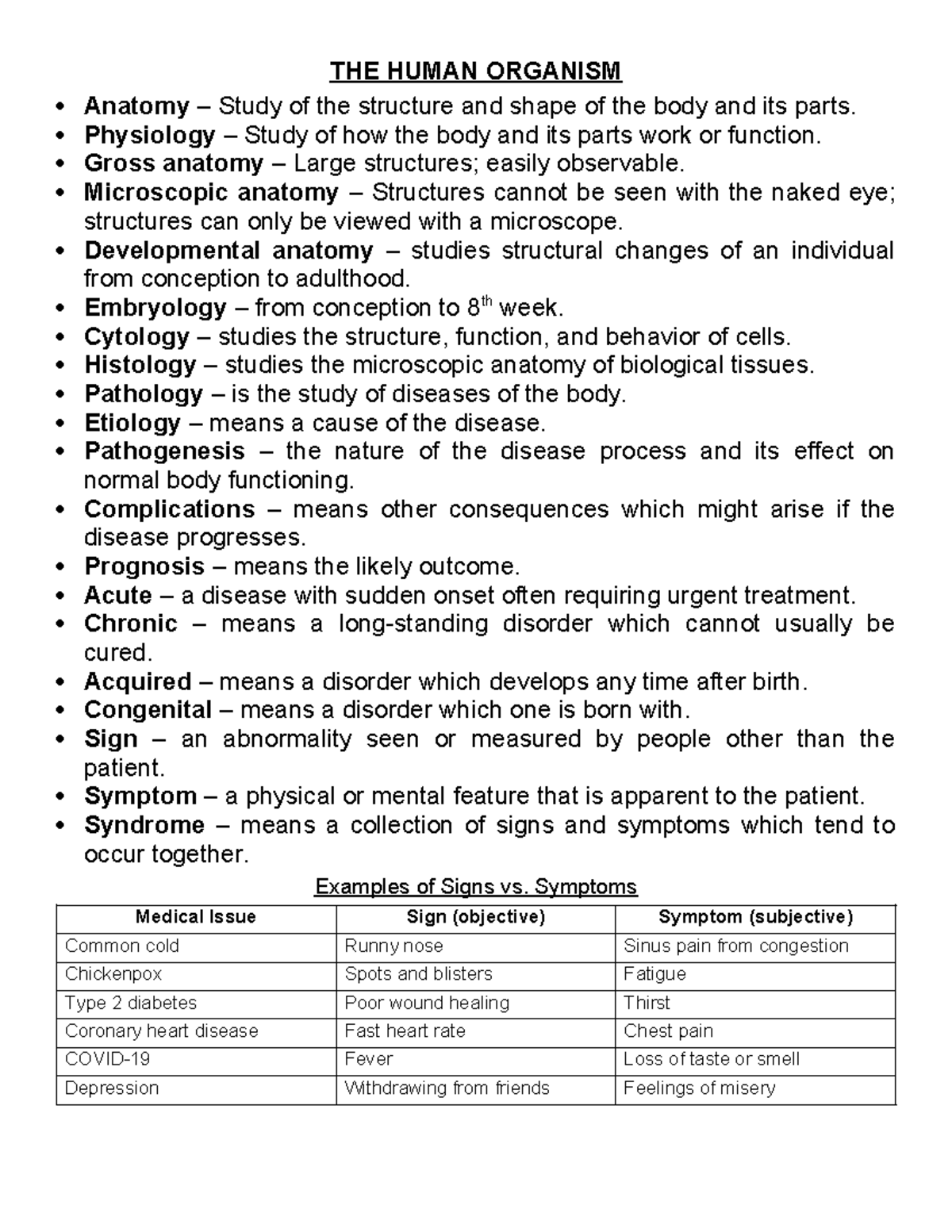 Anaphy 1st Exam Notes: Comprehensive Overview of Human Anatomy - Studocu