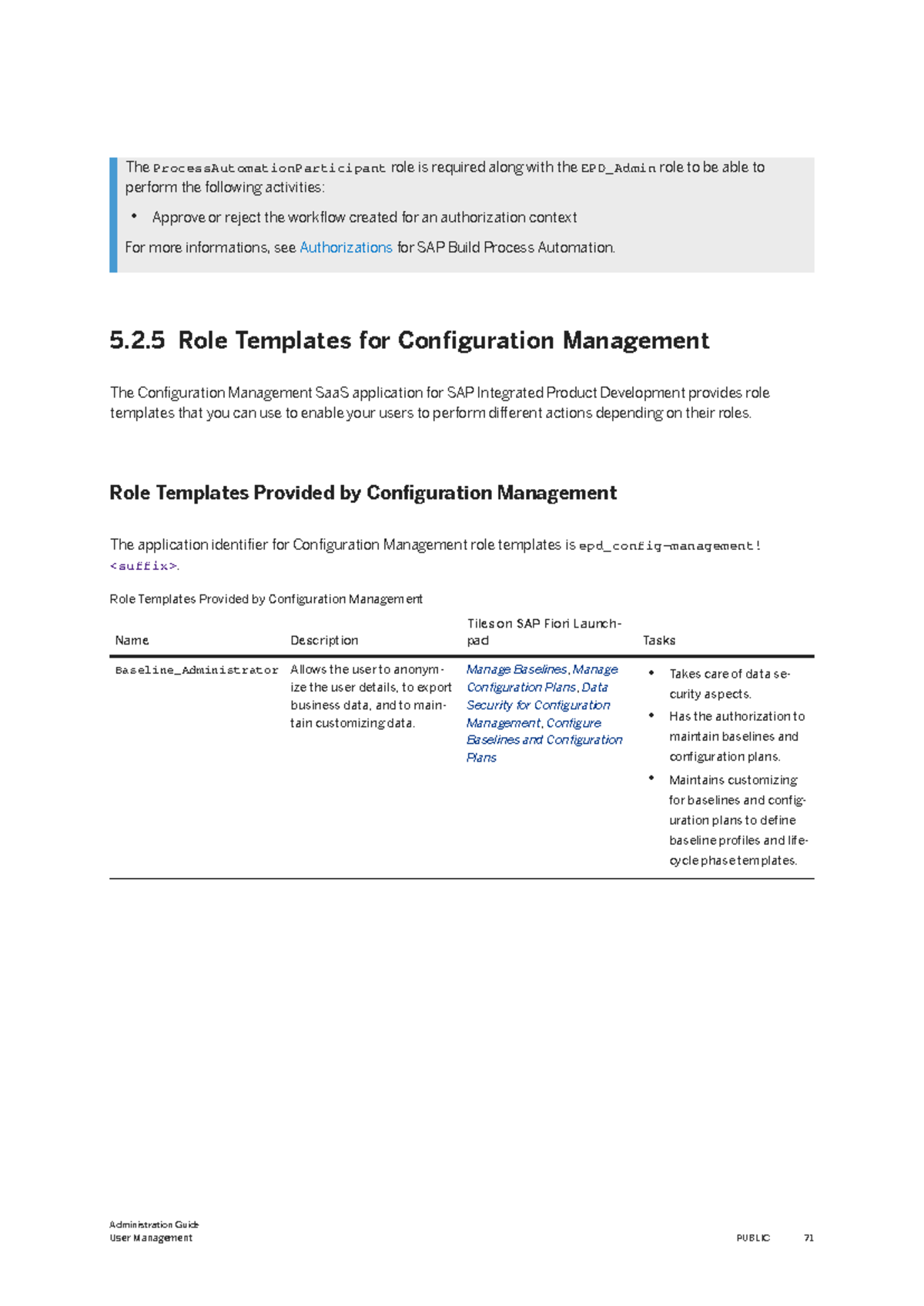 23 Role Templates for Configuration Management in SAP - Studocu