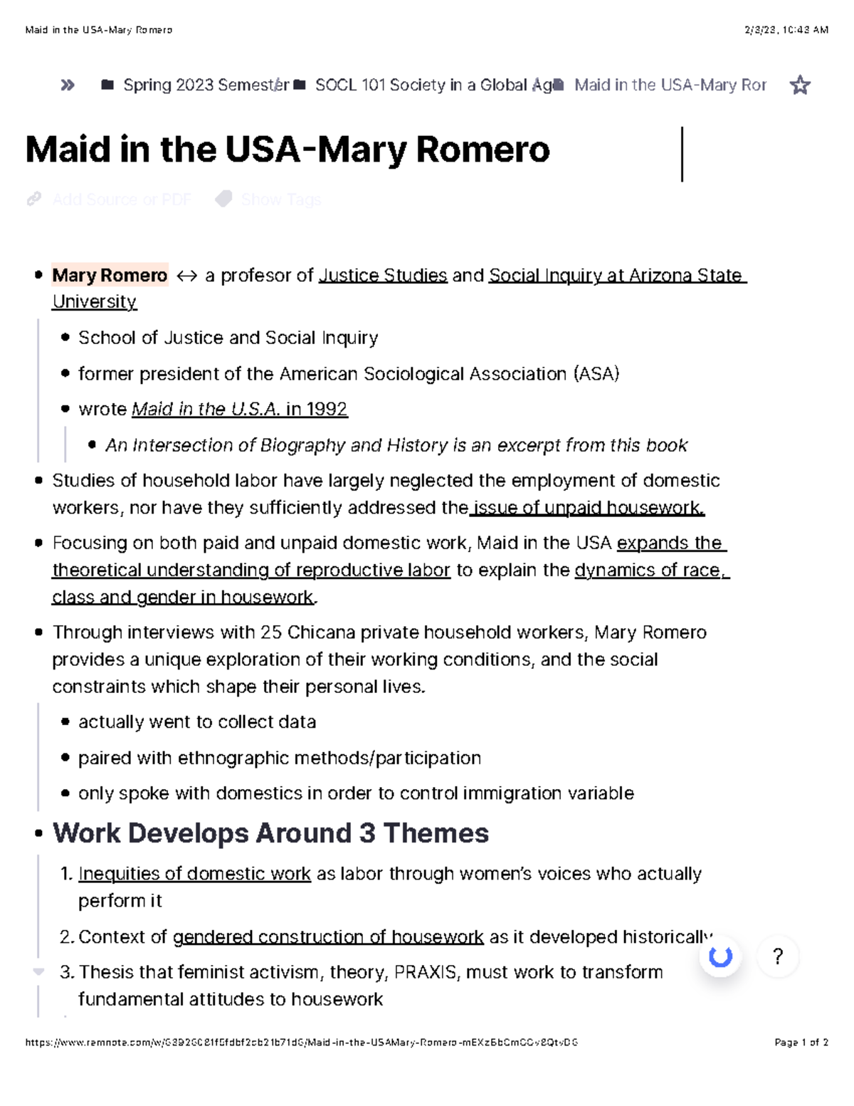 Maid in the USA-Mary Romero - S. in 1992 An Intersection of Biography ...