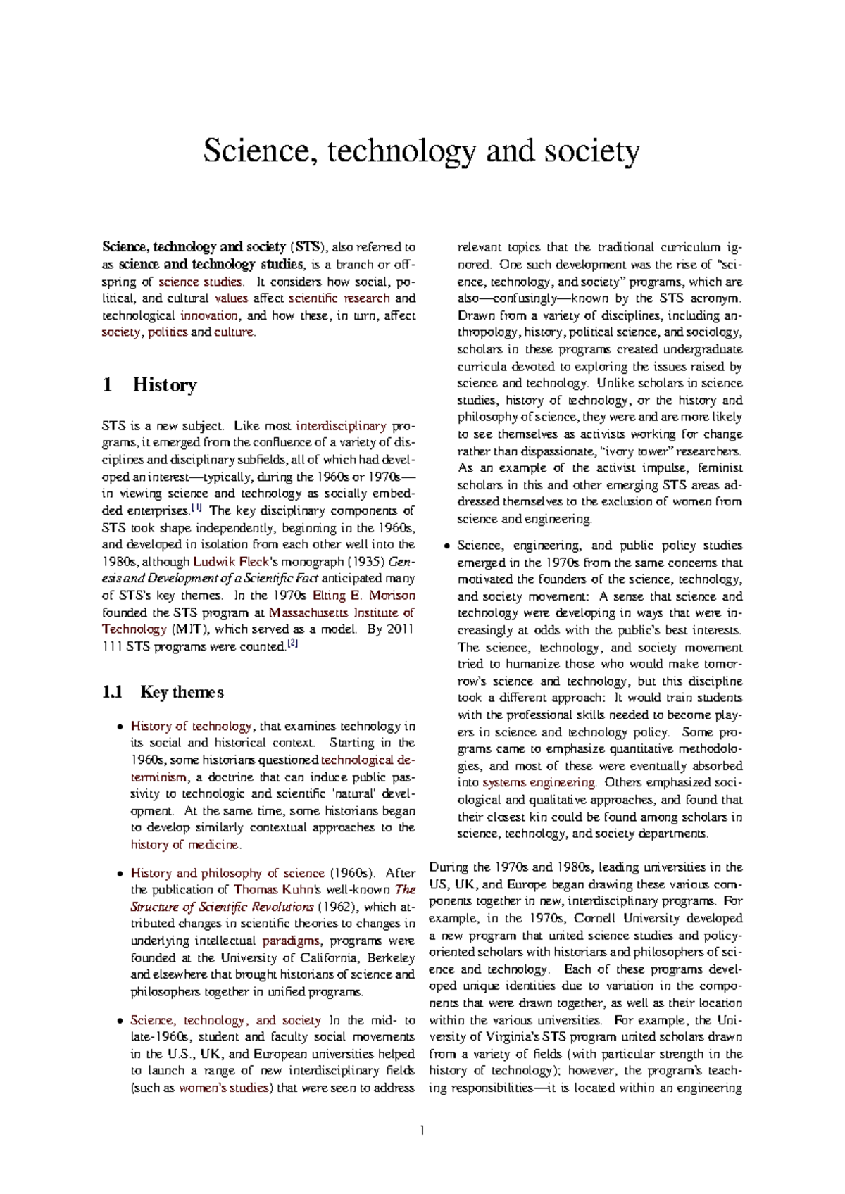 Science-technology-society: Lectures on the Historical Antecedents ...