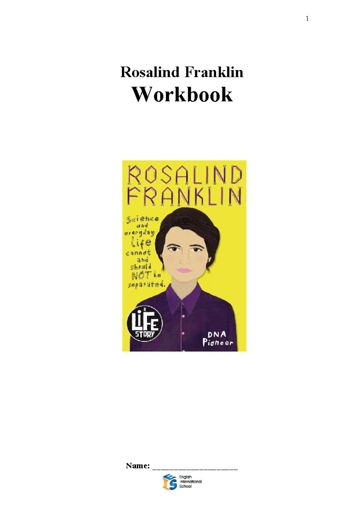Rosalind Franklin Vocabulary Workbook: Lessons & Tests - Studocu