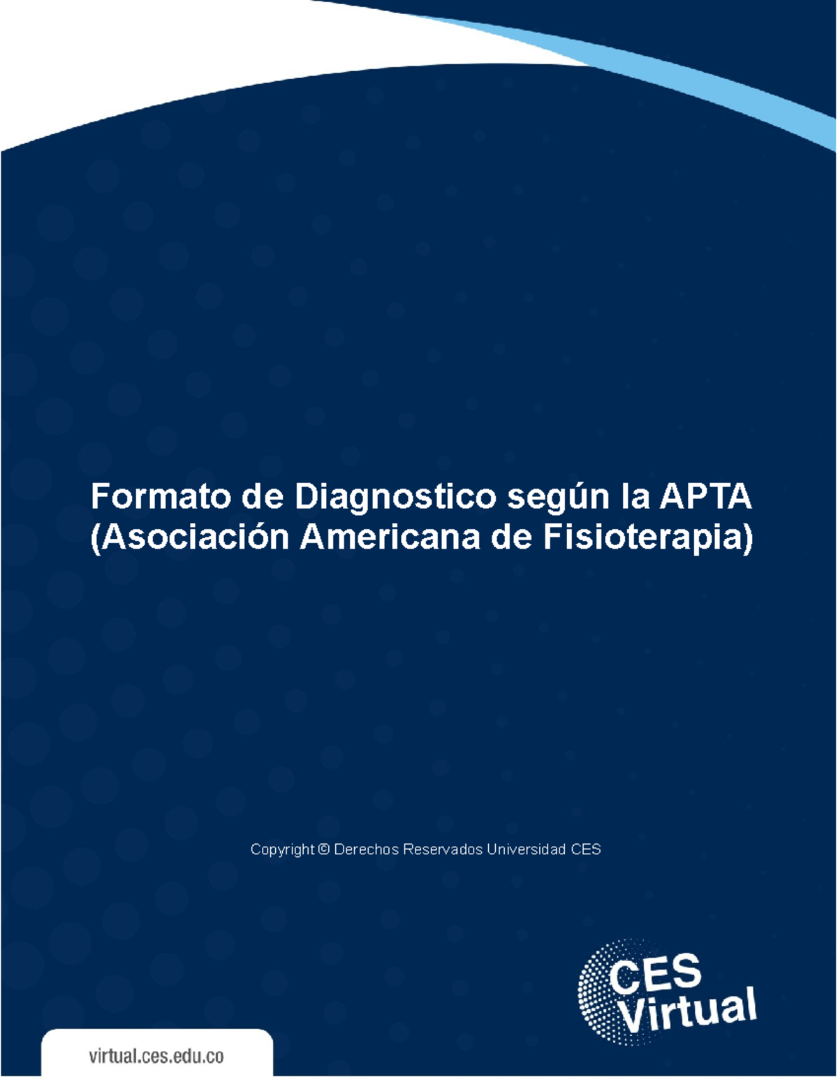 APT - Diagnóstico en Fisioterapia según APTA: Guía Completa - Studocu