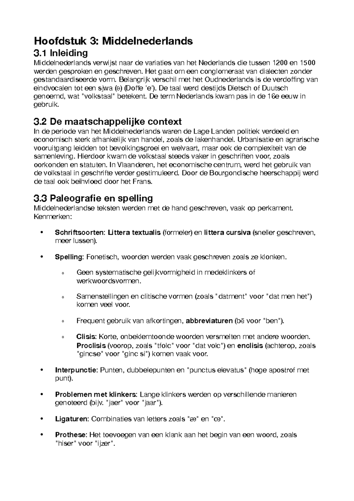 Grammatica Middelnederlands - Hoofdstuk 3: Middelnederlands 3 Inleiding ...