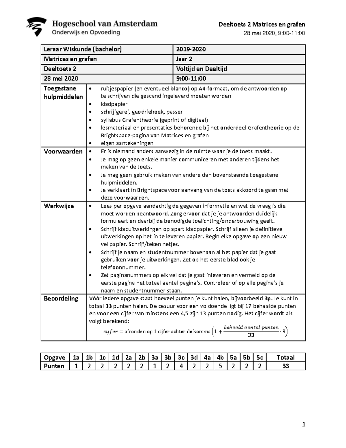 Deeltoets 2 Voor Matrices En Grafen Warning Tt Undefined Function 32 Warning Tt Undefined