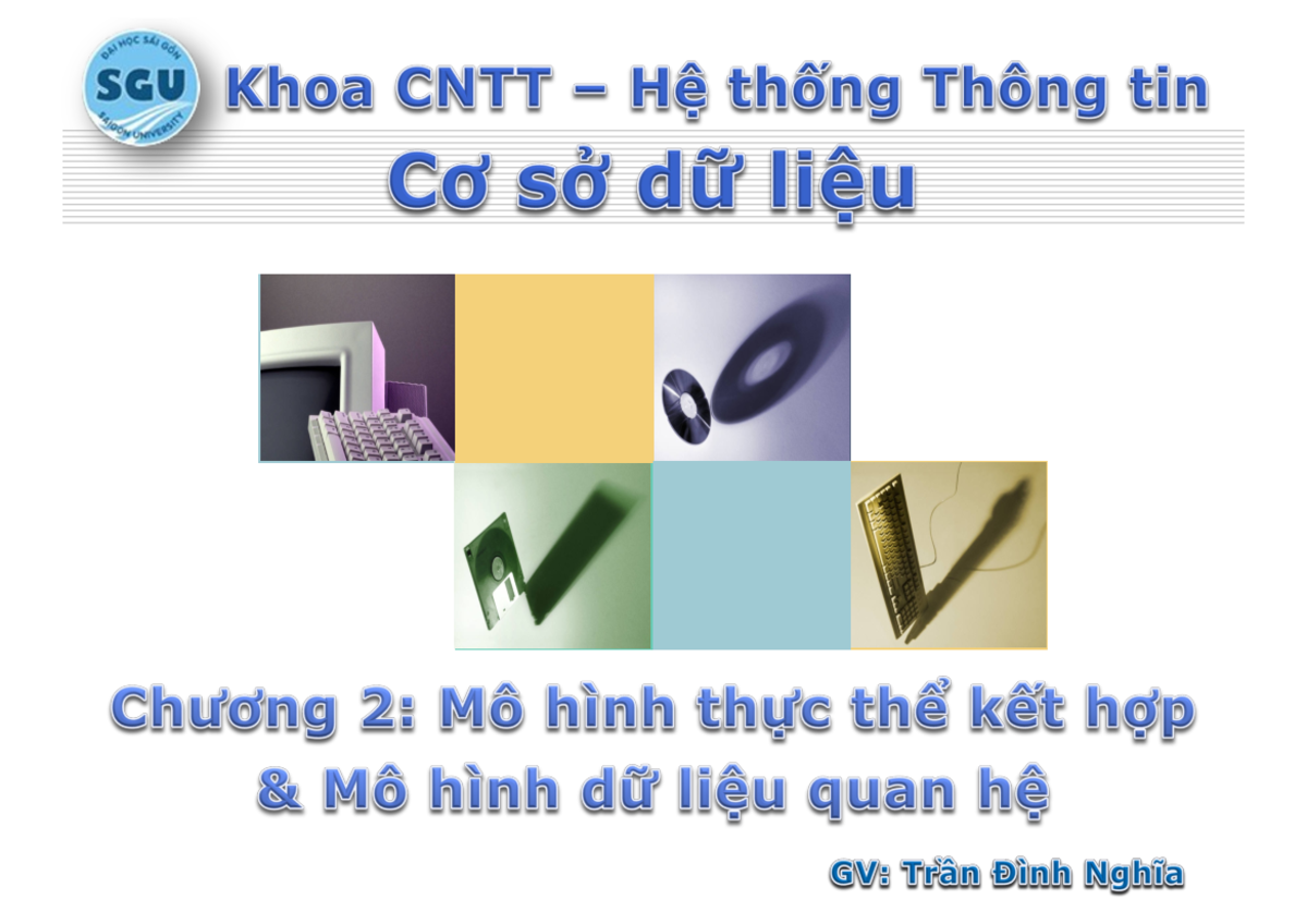 Bài giảng CSDL: Mô hình ERD và nguyên tắc RDM cho sinh viên - Studocu