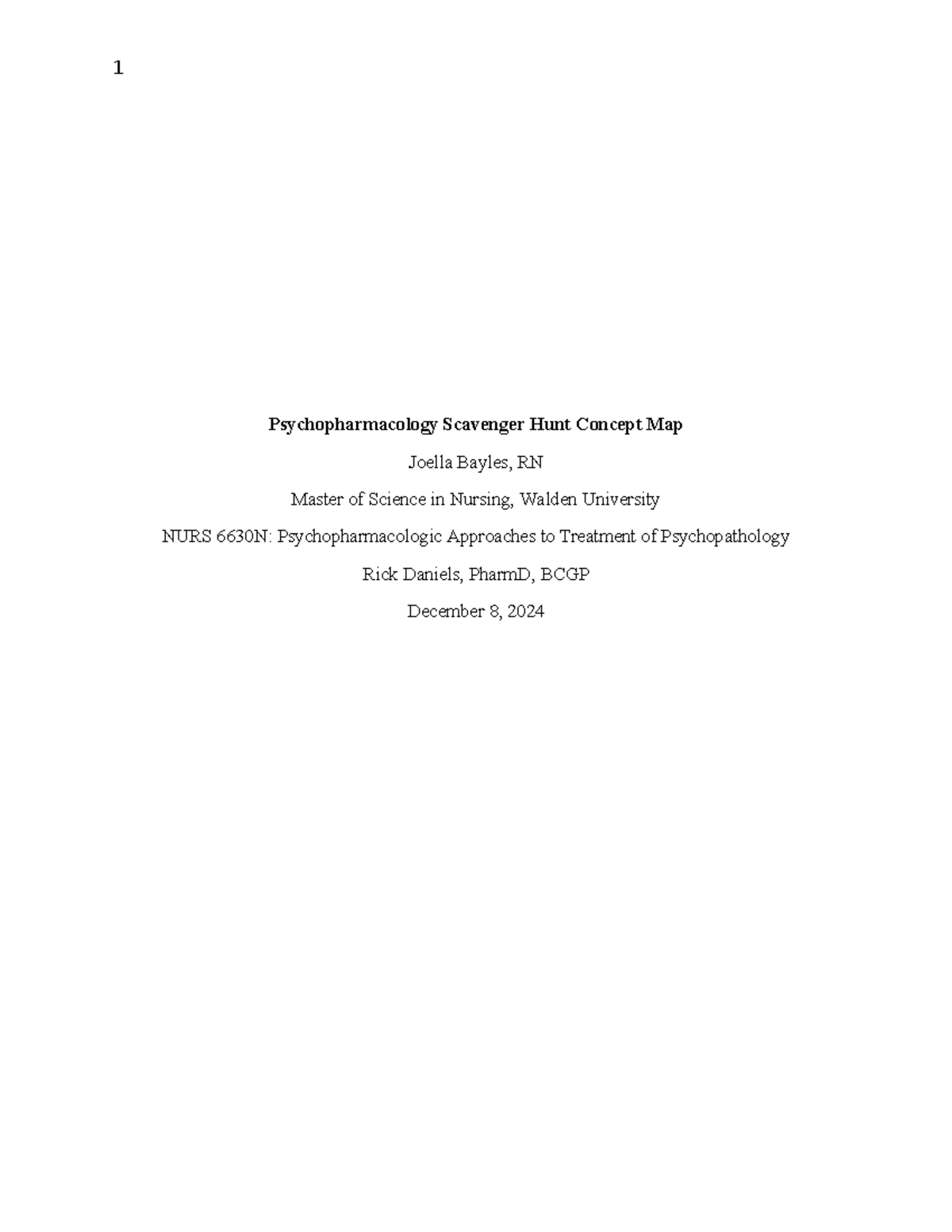NURS 6630N: Psychopharmacology Concept Map & Agonist Spectrum - Studocu