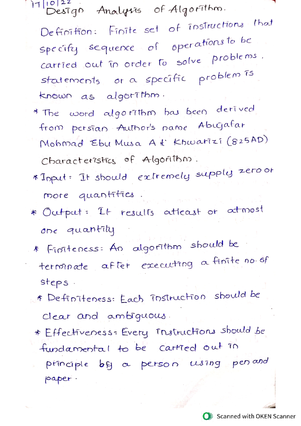 Daa Lecture Notes: Understanding Algorithms and Their Complexity - Studocu