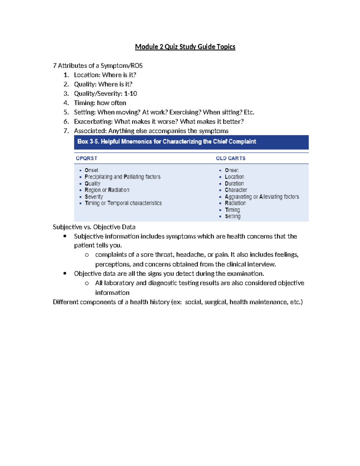 NU 508 Module 2 Quiz Study Guide: Key Topics & Essential Concepts - Studocu