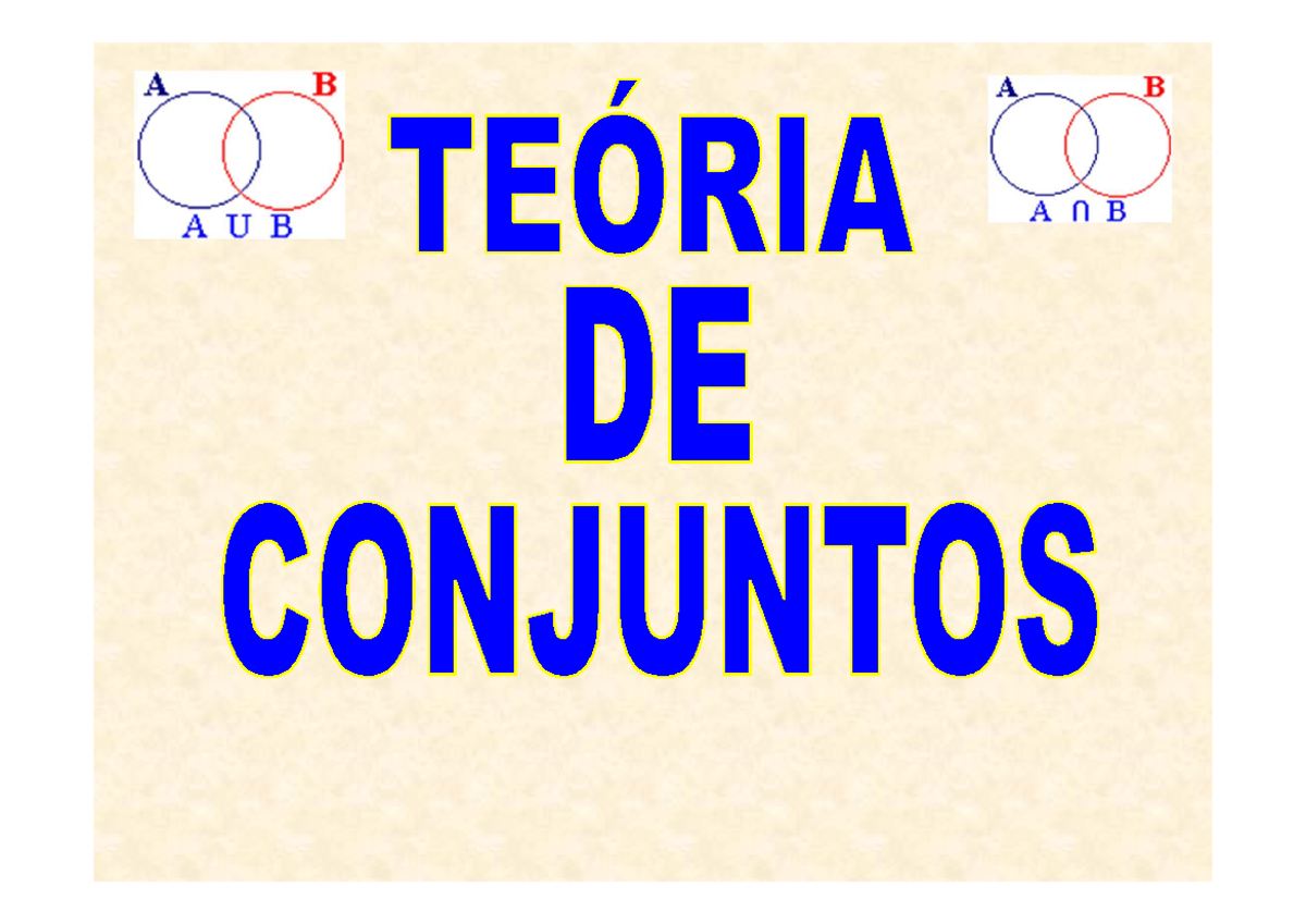 Teoría de Conjuntos: Conceptos y Notación en Matemáticas - Studocu