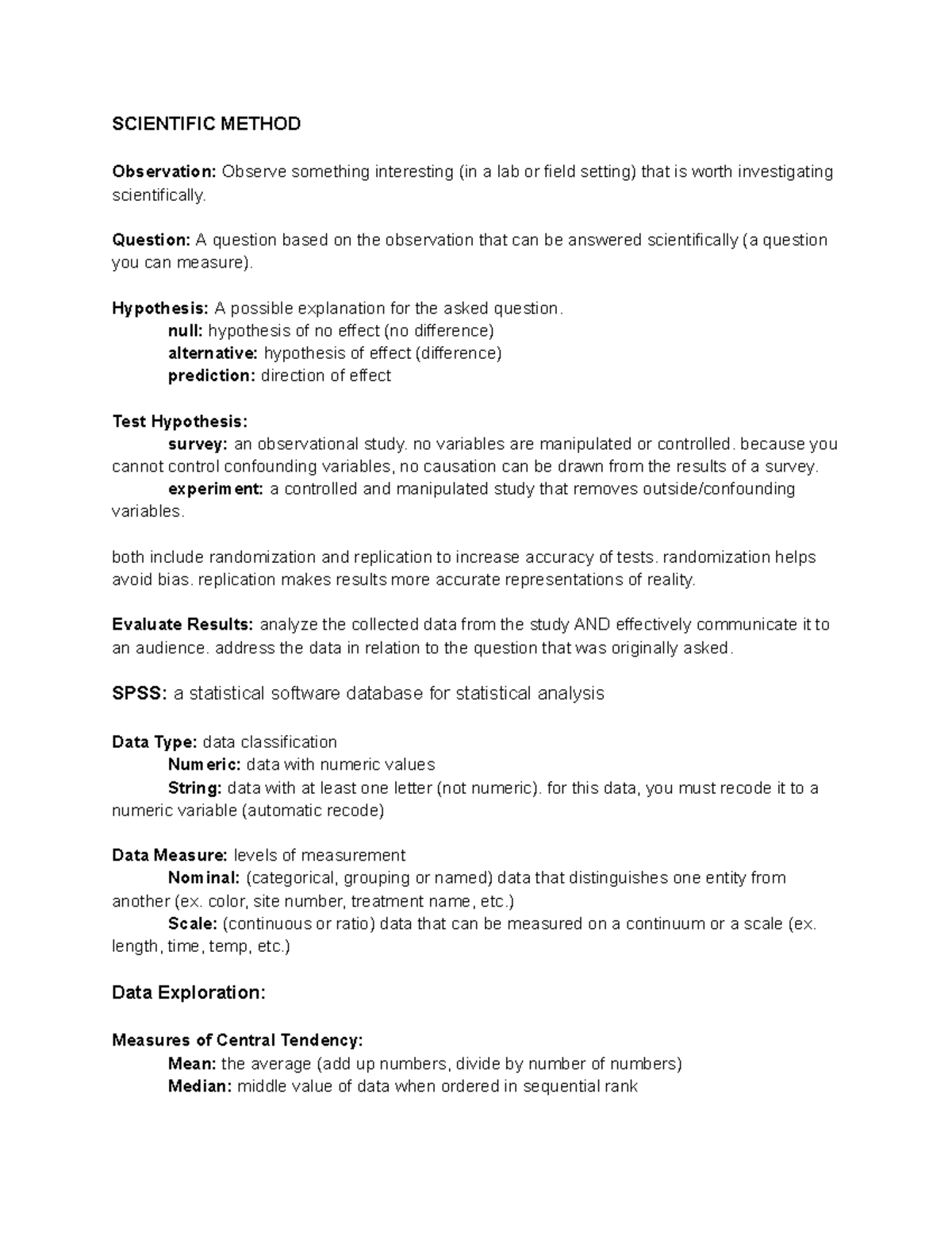 250Lab Final Exam Study Guide: Scientific Method & Data Analysis - Studocu