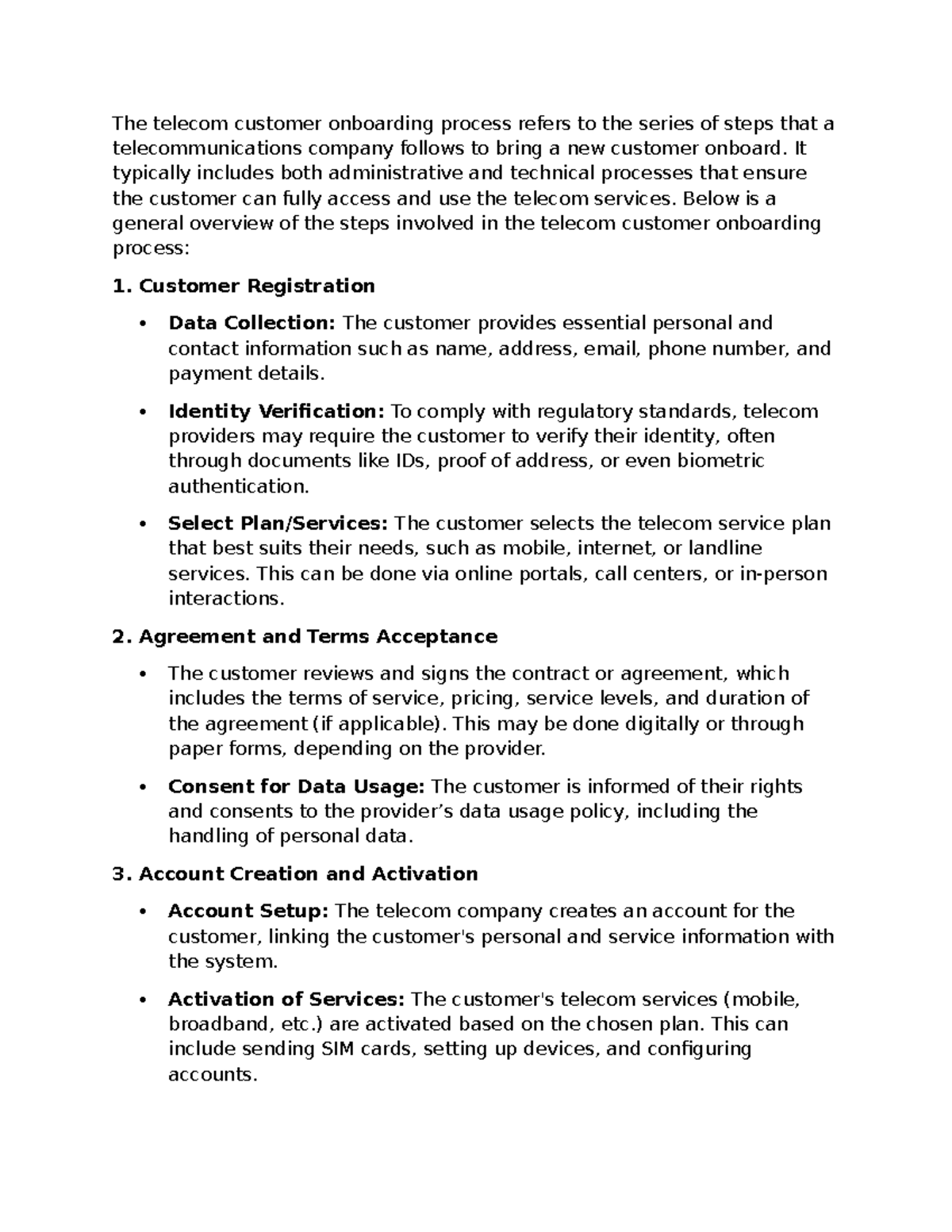 Telecom Customer Onboarding Process: Streamlining & Digital Solutions ...