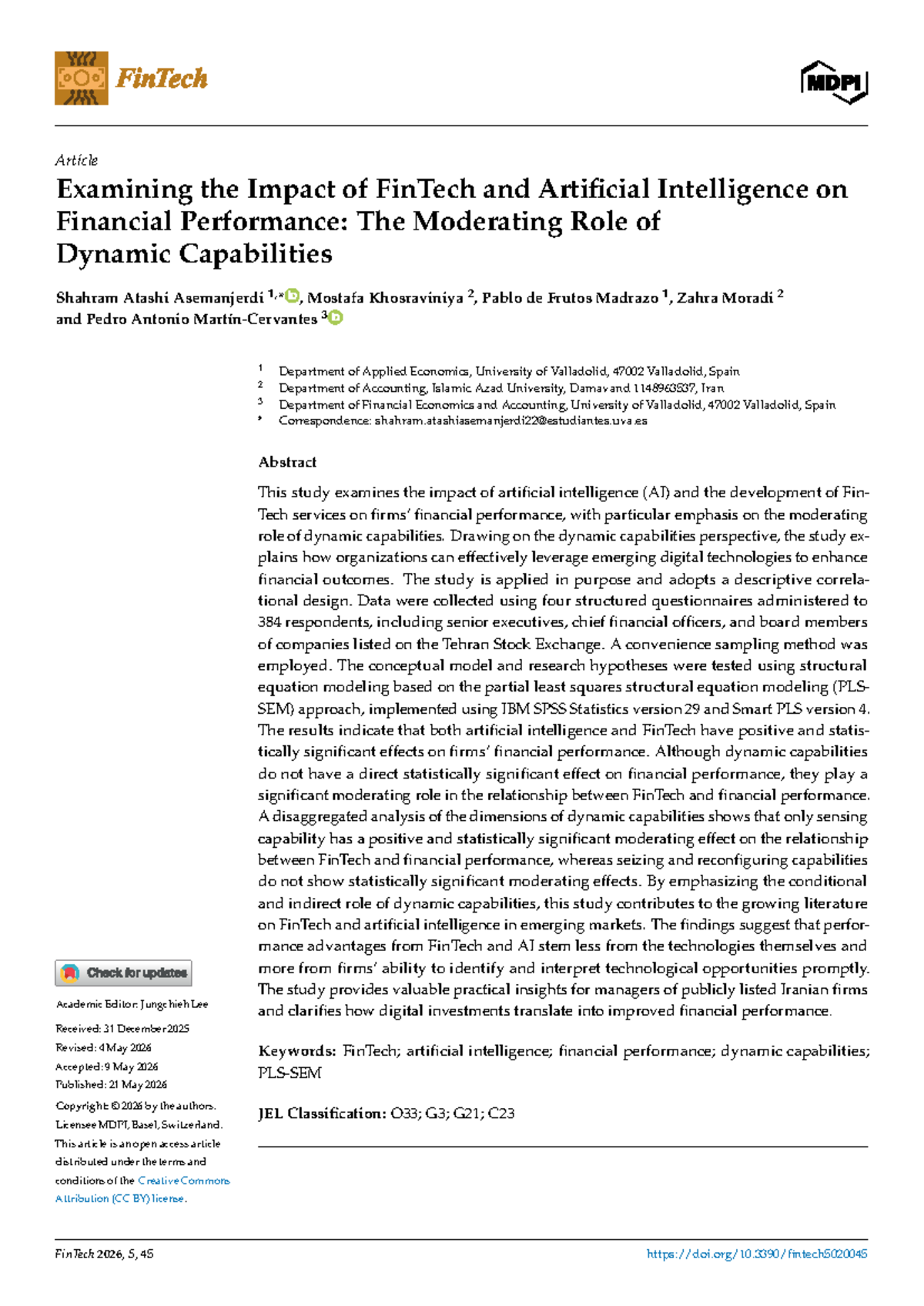 FinTech 2026: Examining AI's Impact on Financial Performance and ...