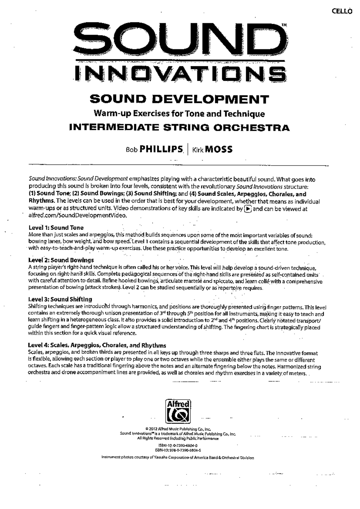 CELLO SOUND INNOVATIONS: Tone & Technique Exercises (INT. STRING ORCH ...
