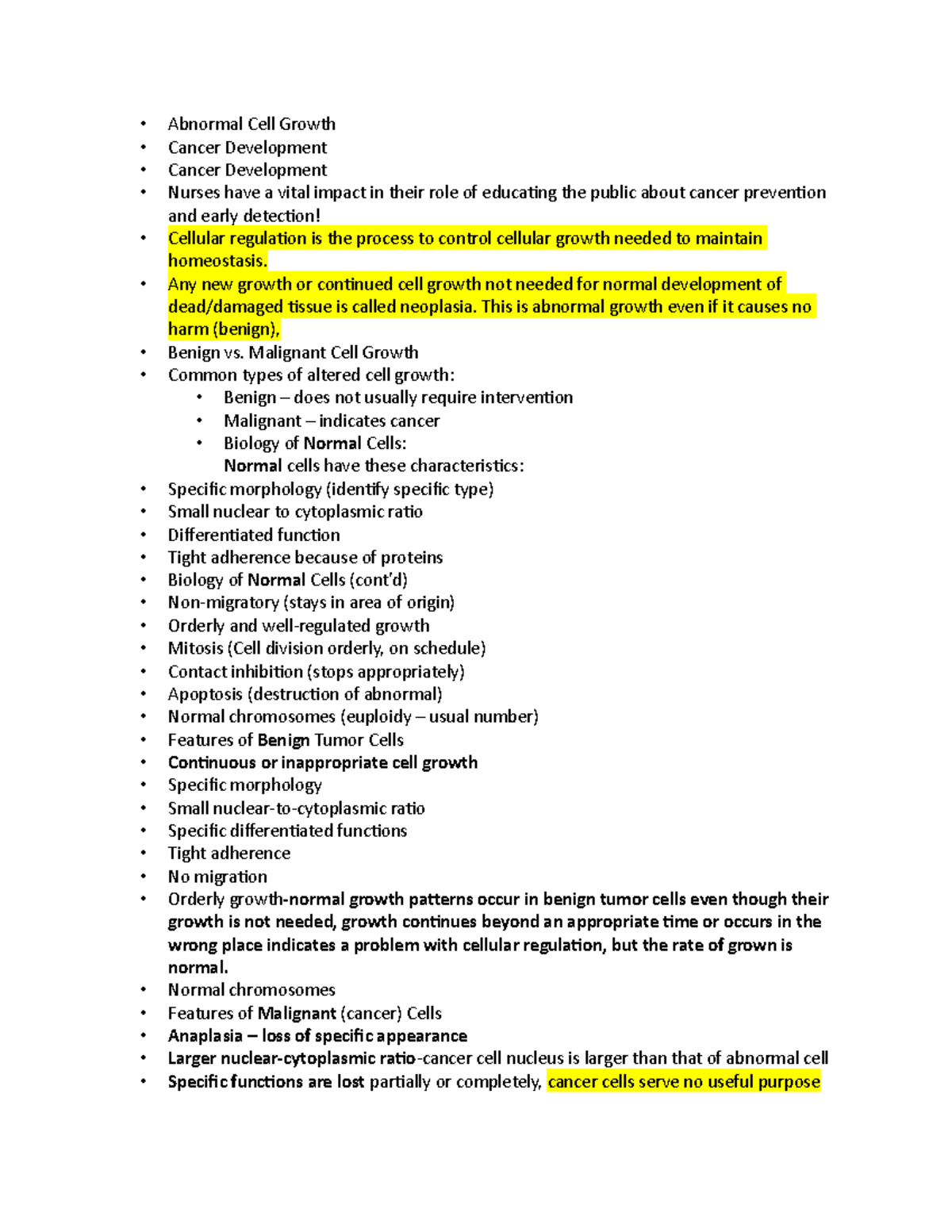 Abnormal Cell Growth Overview - Abnormal Cell Growth Cancer Development ...