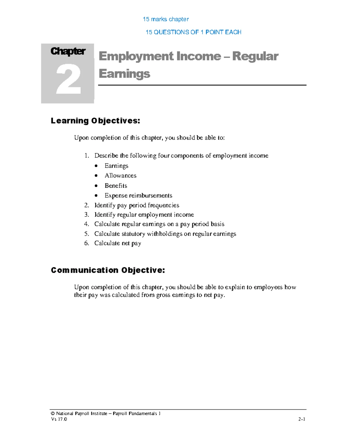 2023 PF1 Chapter 7 - Record of Employment - © National Payroll ...