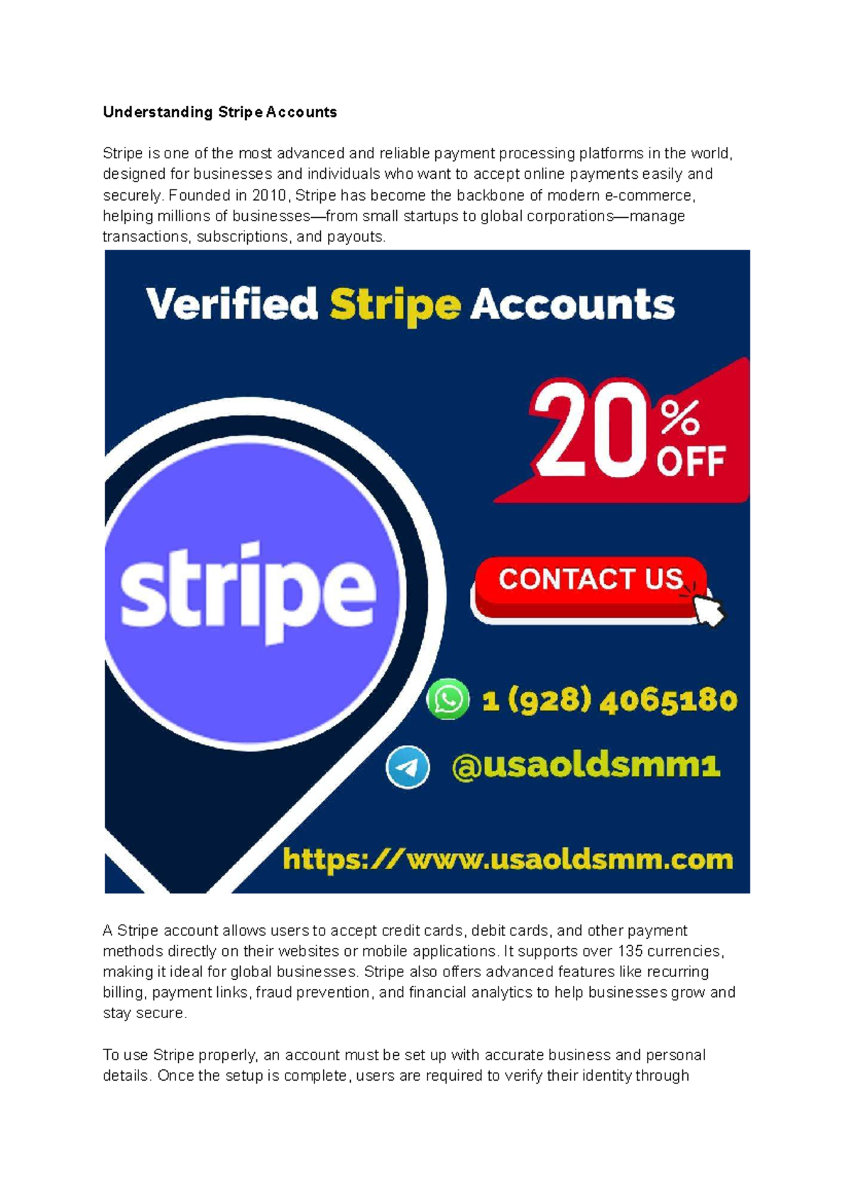 Stripe Accounts: Ensuring Secure Online Payments and Verification - Studocu