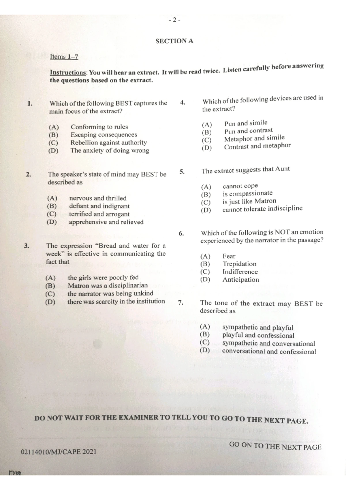 CAPE Communication Studies 2020 Paper 1 Overview and Insights - Studocu