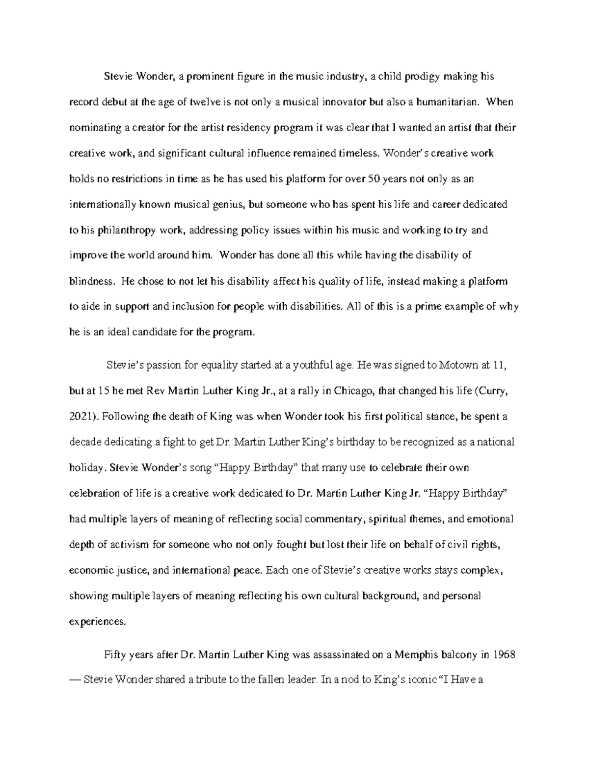 Stevie Wonder final project - Copy - Stevie Wonder, a prominent figure ...