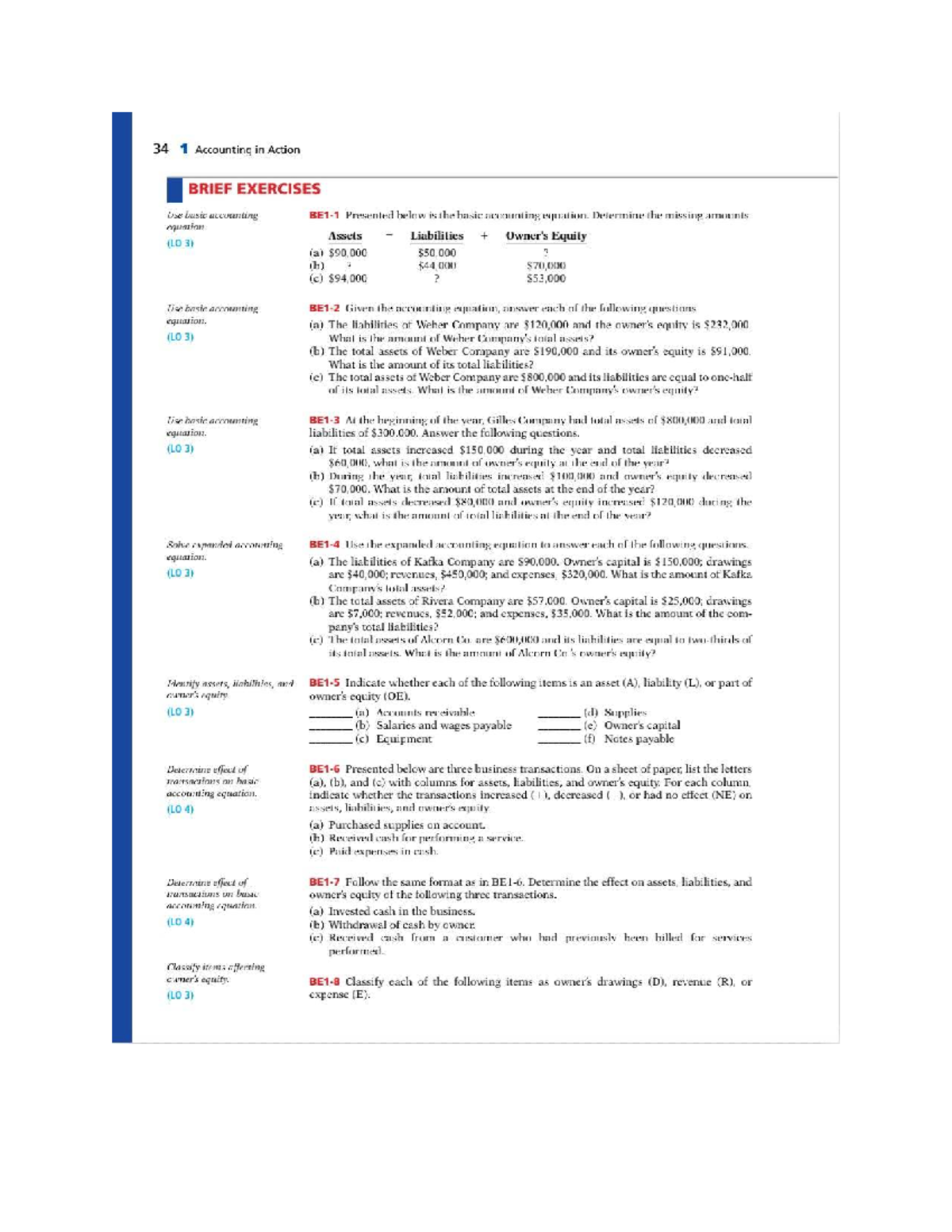 Chapter 1 Practice Exercises: Accounting in Action (ACCT 34) - Studocu