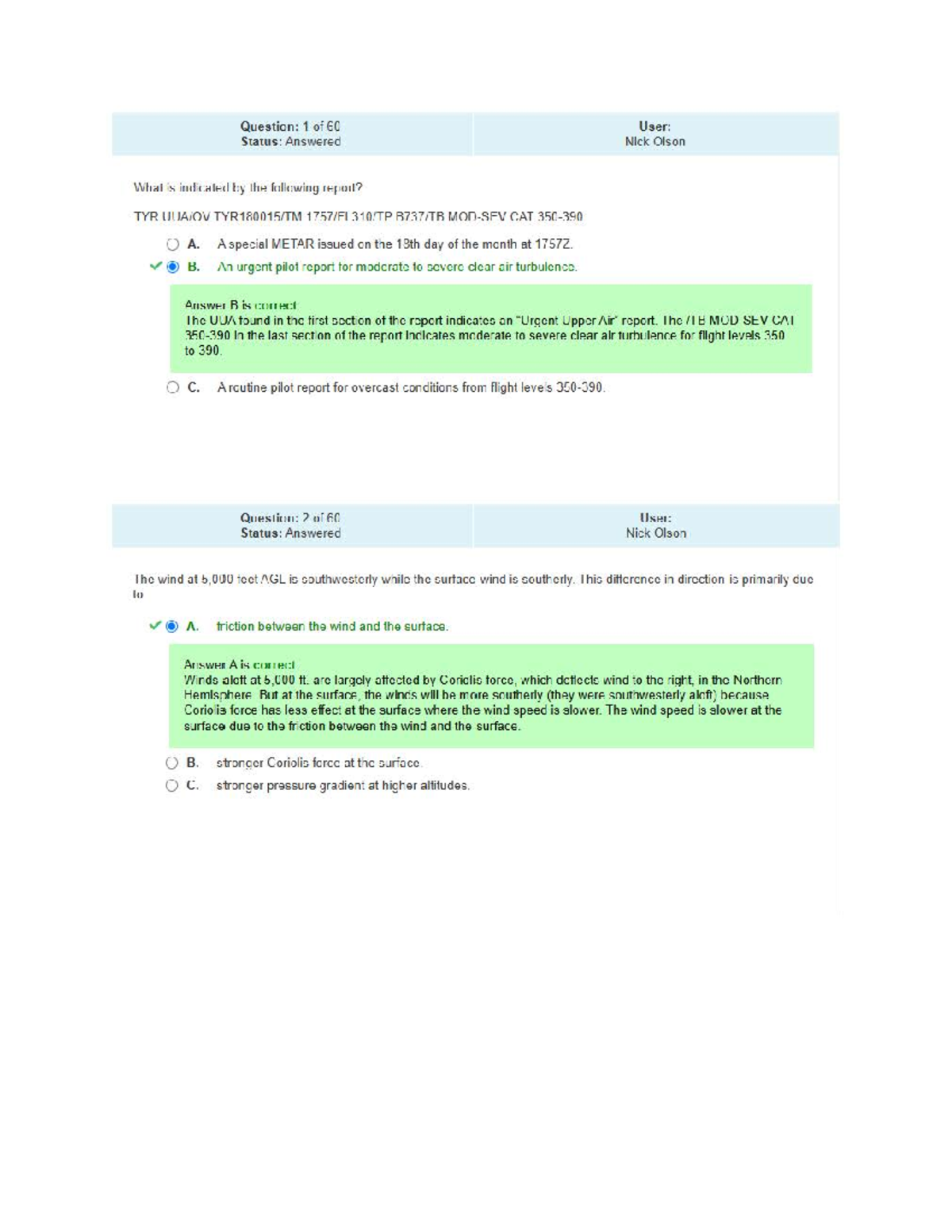 Stage 2 Exam: Aviation Knowledge Questions and Answers - Studocu